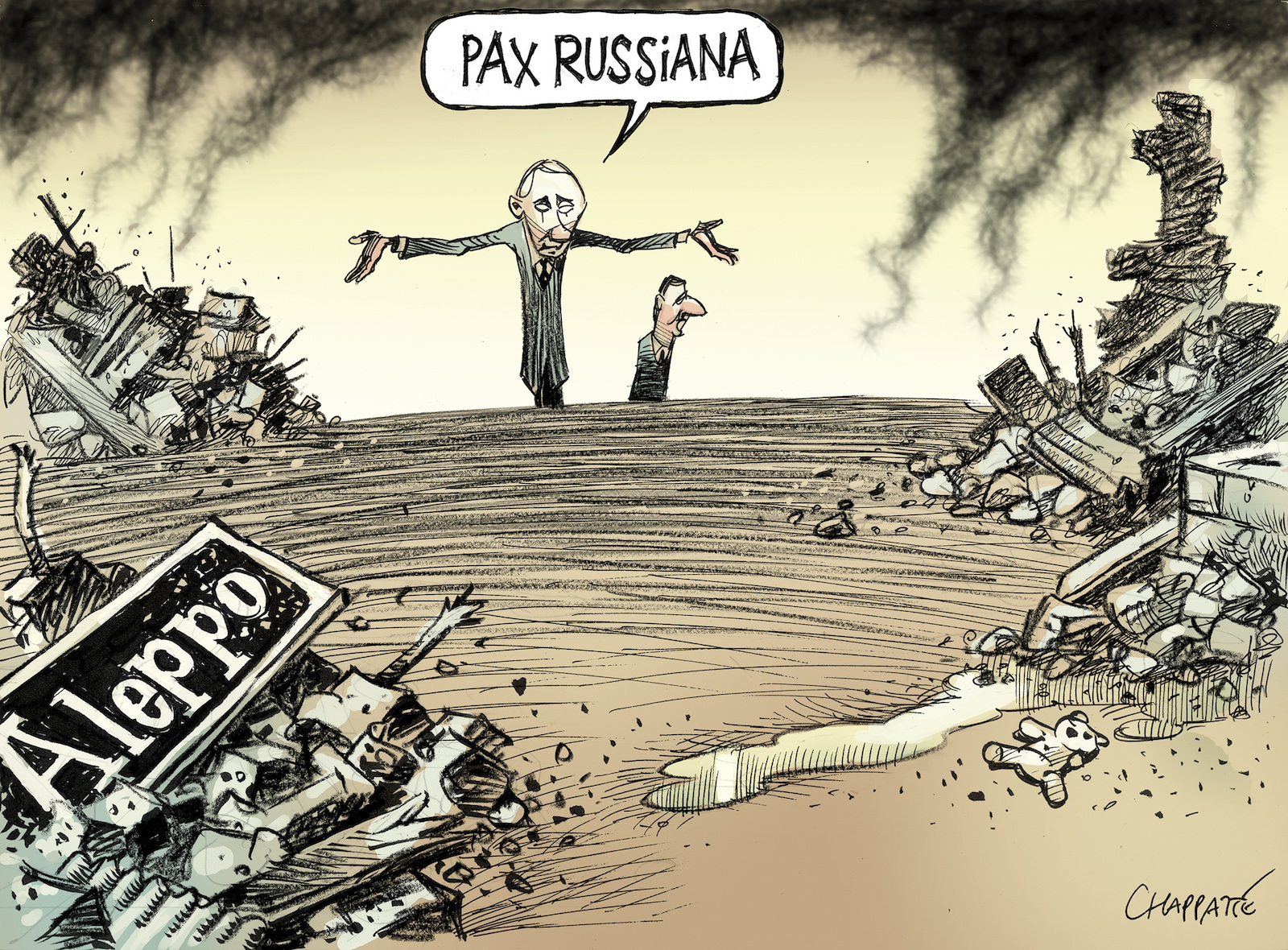 In Aleppo Globecartoon Political Cartoons Patrick Chappatte