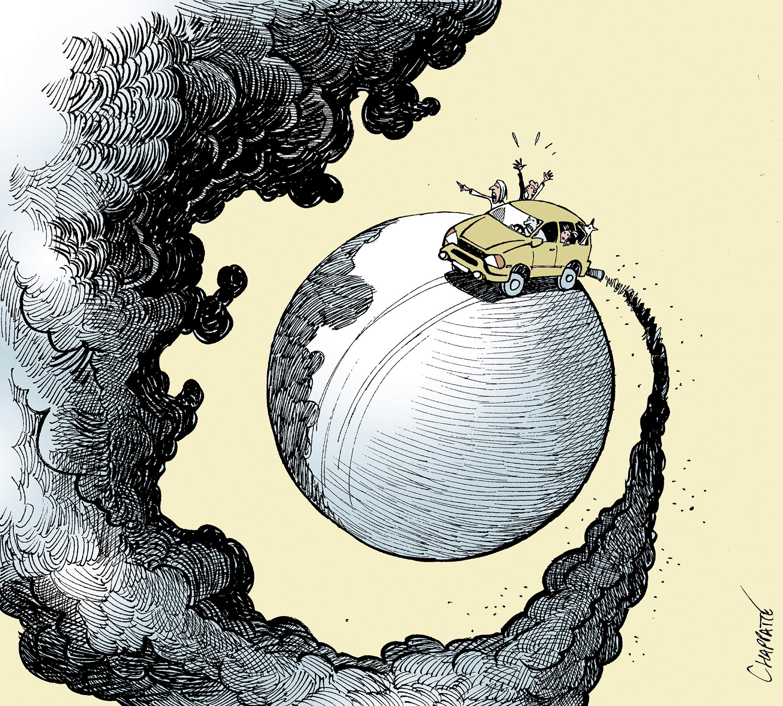 Climate change: Caused by humans | Globecartoon - Political Cartoons ...
