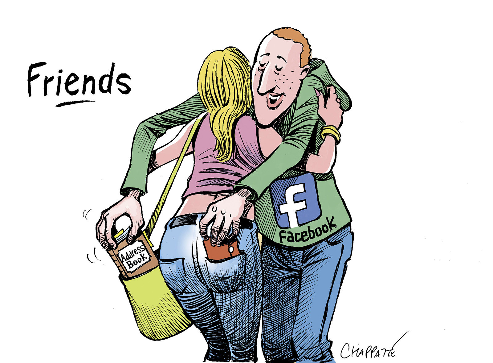 Facebook and you | Globecartoon - Political Cartoons - Patrick Chappatte