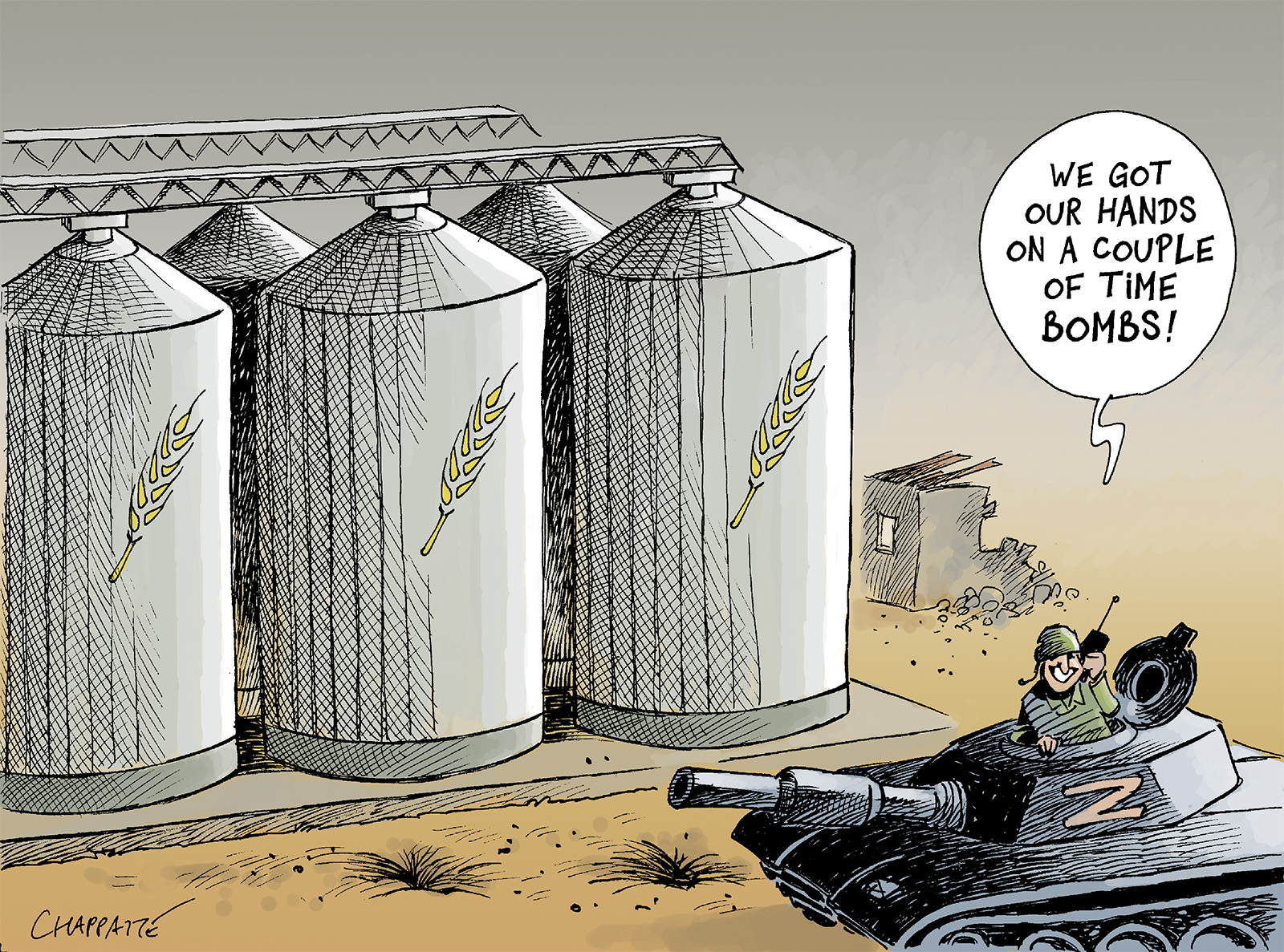 The Hunger Weapon | Globecartoon - Political Cartoons - Patrick Chappatte
