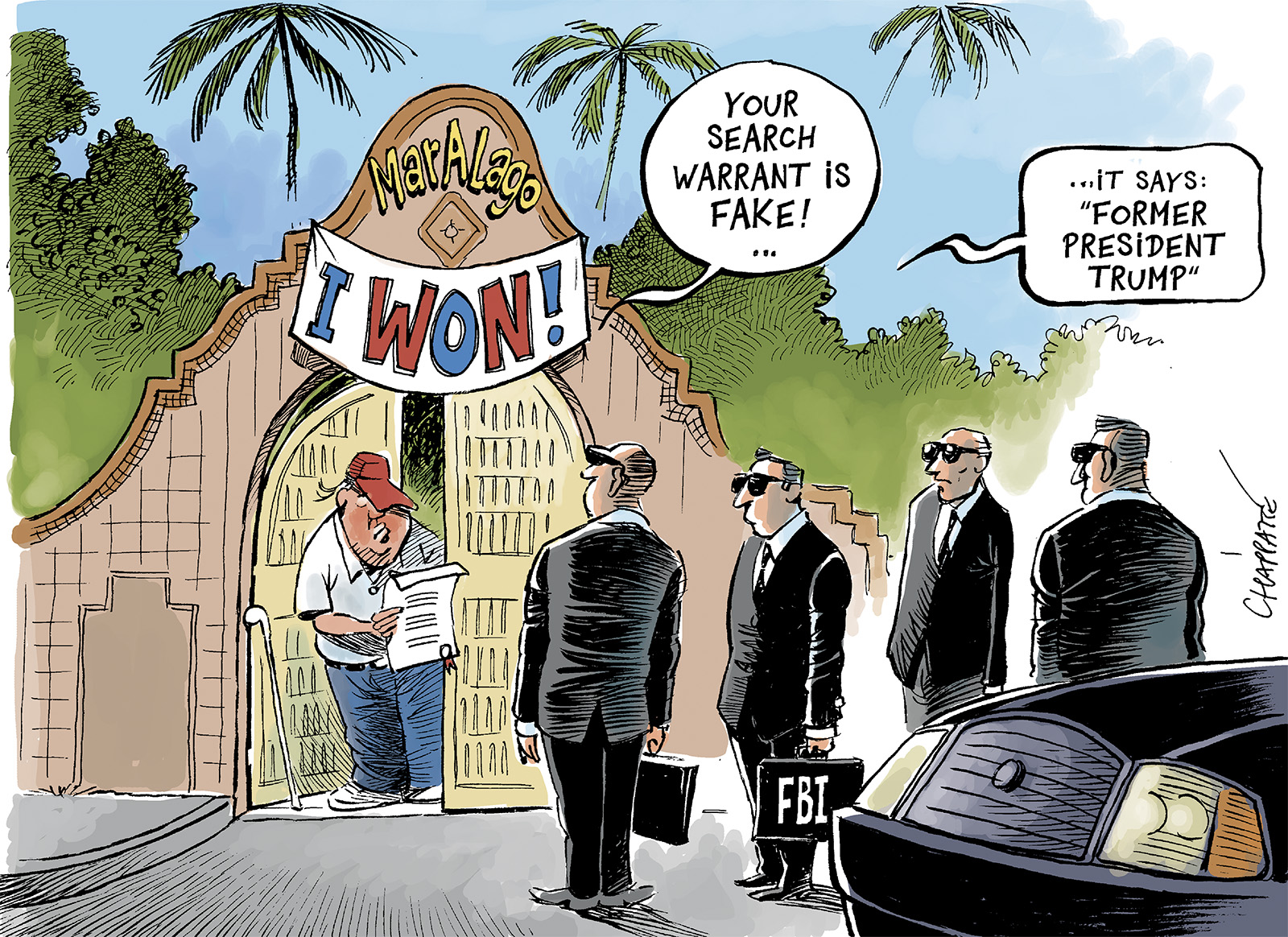 FBI searches Mar-a-Lago | Globecartoon - Political Cartoons - Patrick ...