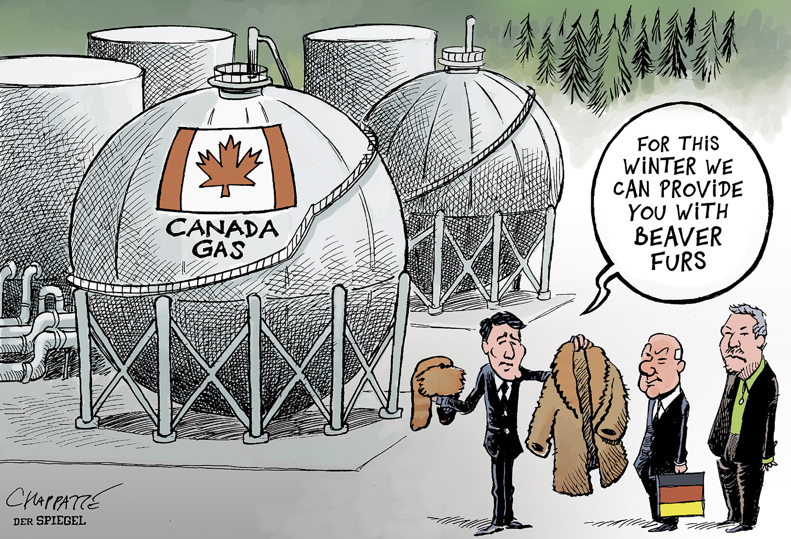 Olaf Scholz visits Justin Trudeau | Globecartoon - Political Cartoons ...