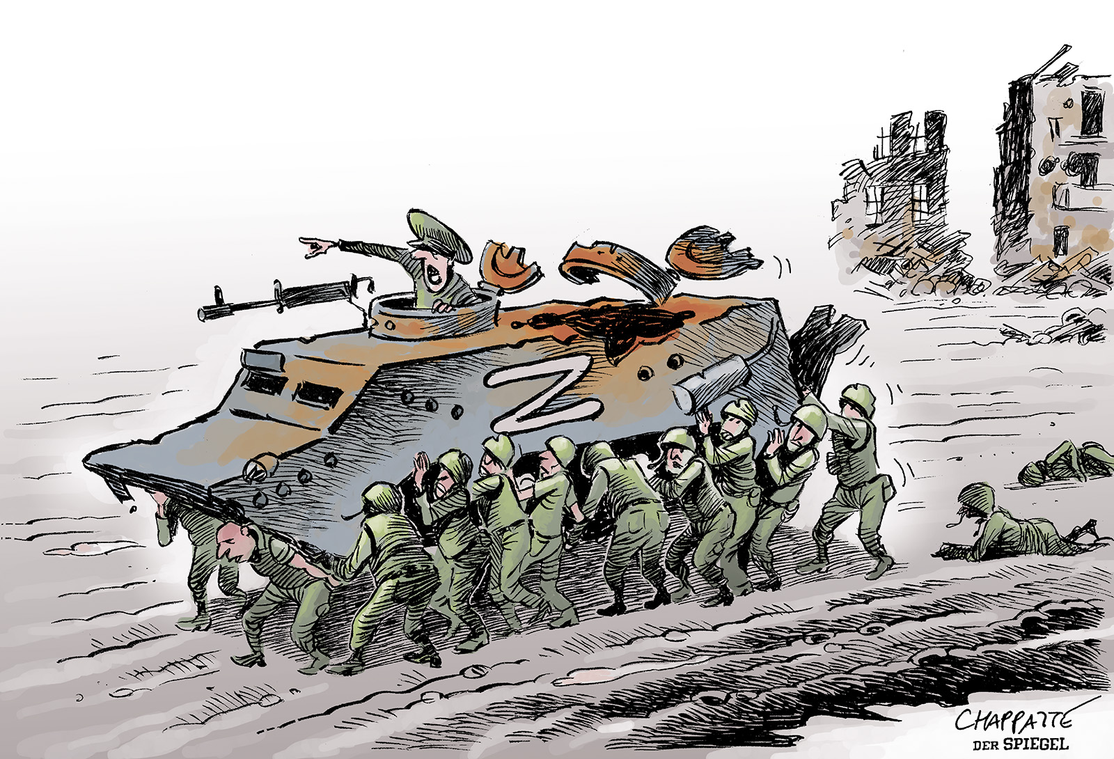 The Russian army | Globecartoon - Political Cartoons - Patrick Chappatte