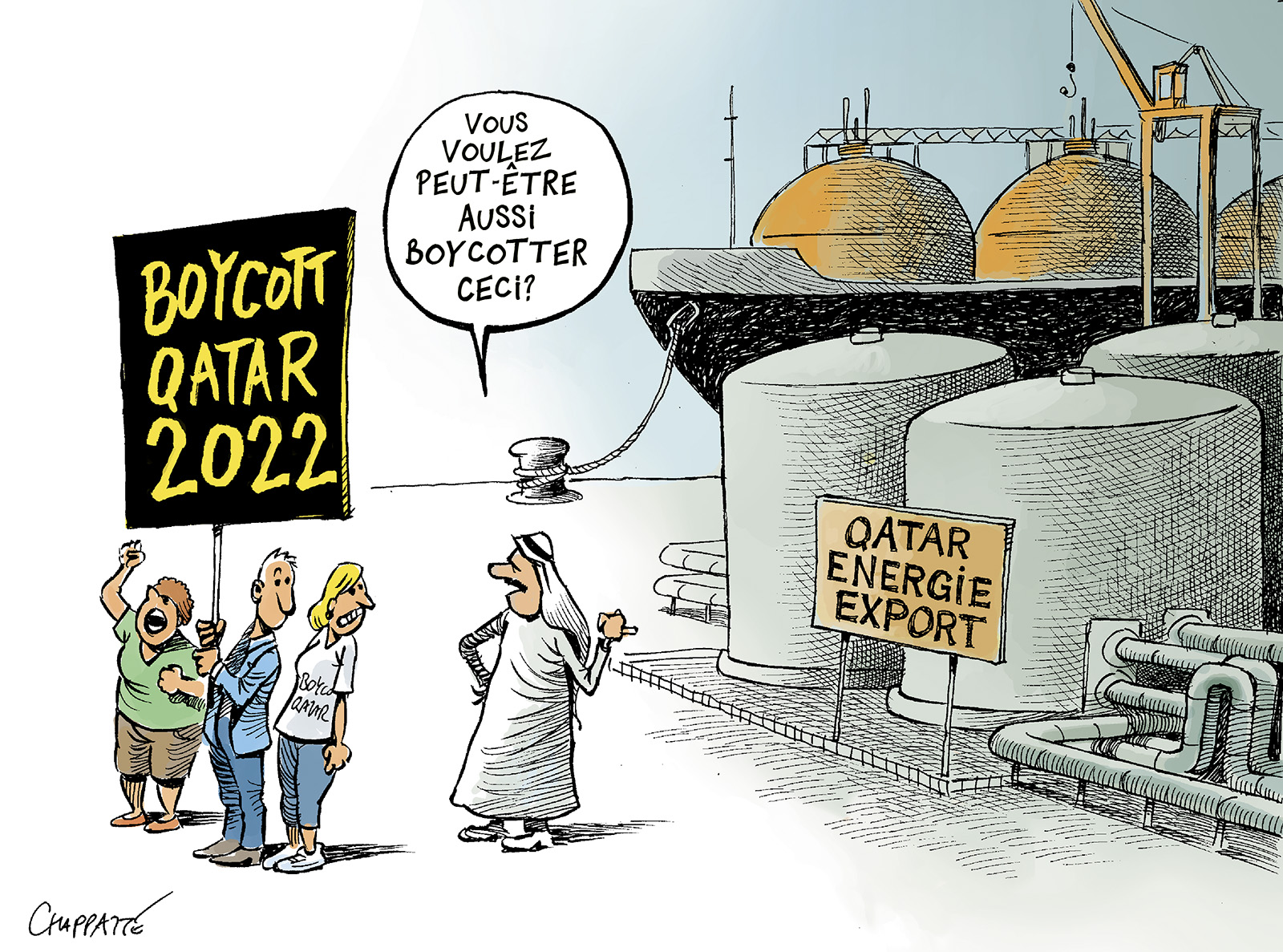 Boycotter le Qatar? | Globecartoon - Political Cartoons - Patrick Chappatte