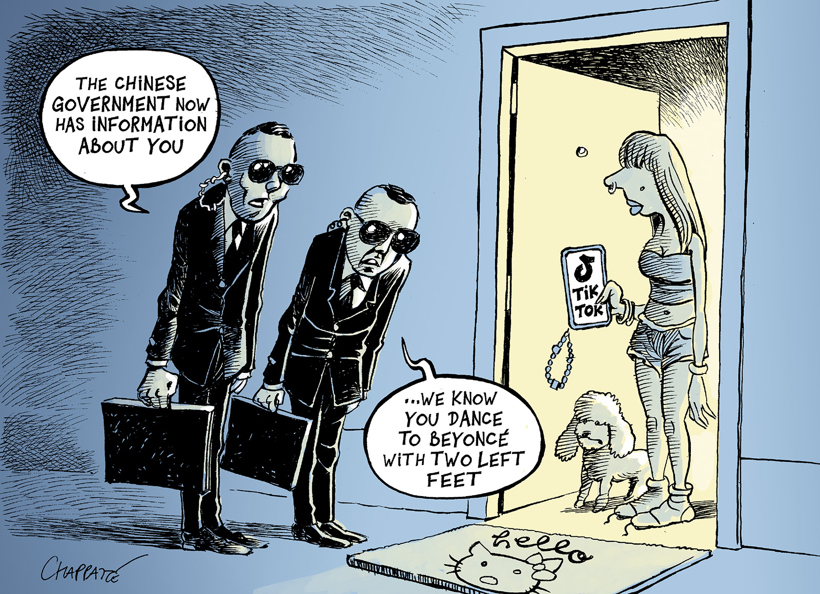 TikTok, a Chinese secret agent? | Globecartoon - Political Cartoons ...