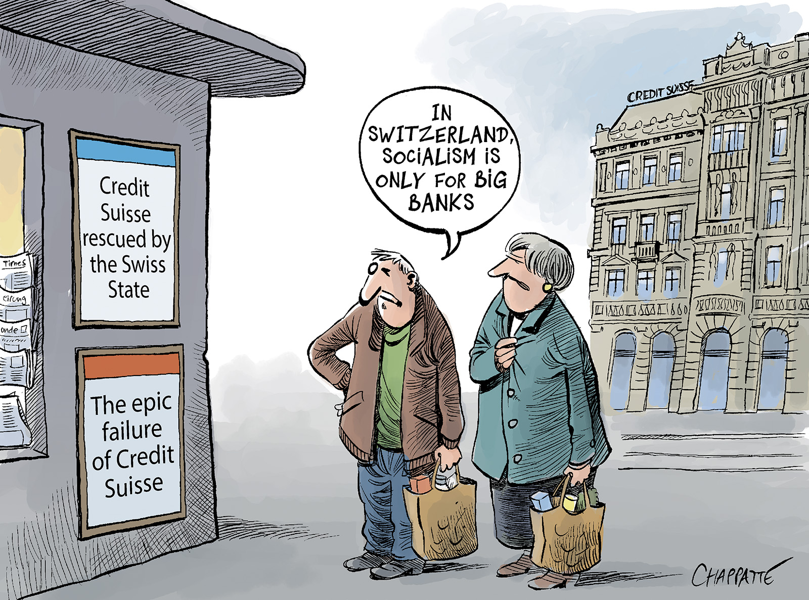 Rescuing Credit Suisse | Globecartoon - Political Cartoons - Patrick ...