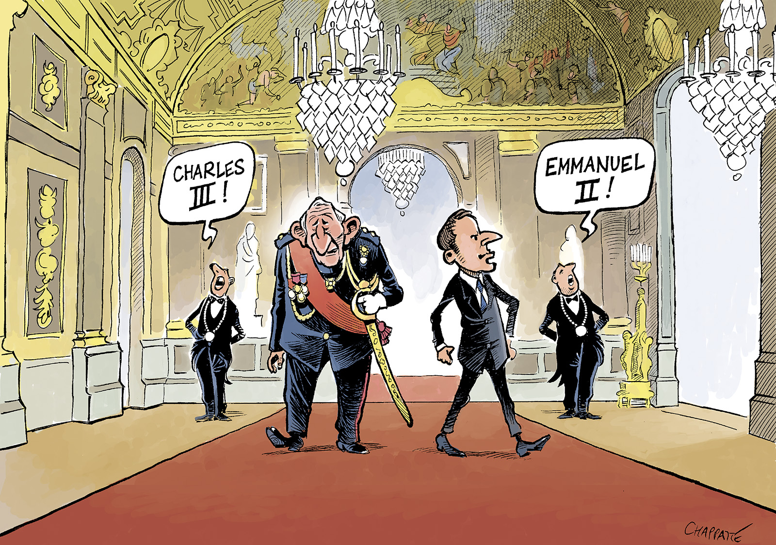 King Charles in Versailles | Globecartoon - Political Cartoons ...