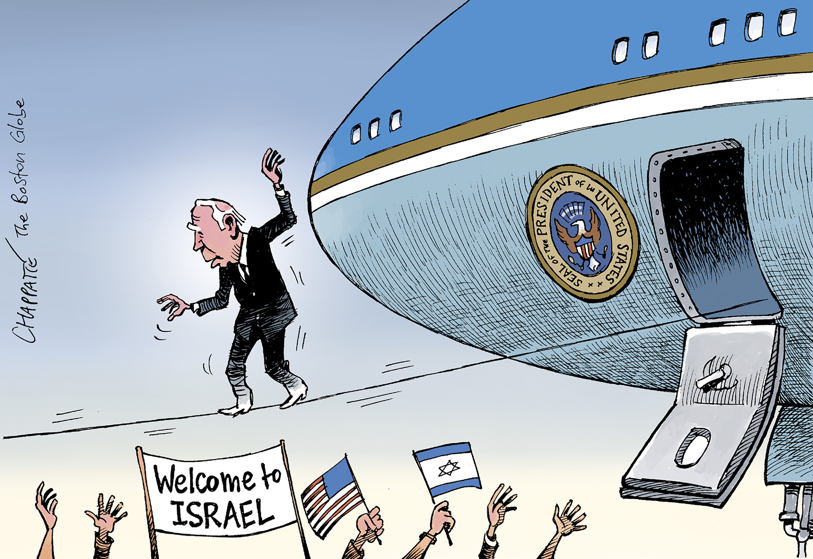 Biden's perilous trip | Globecartoon - Political Cartoons - Patrick ...