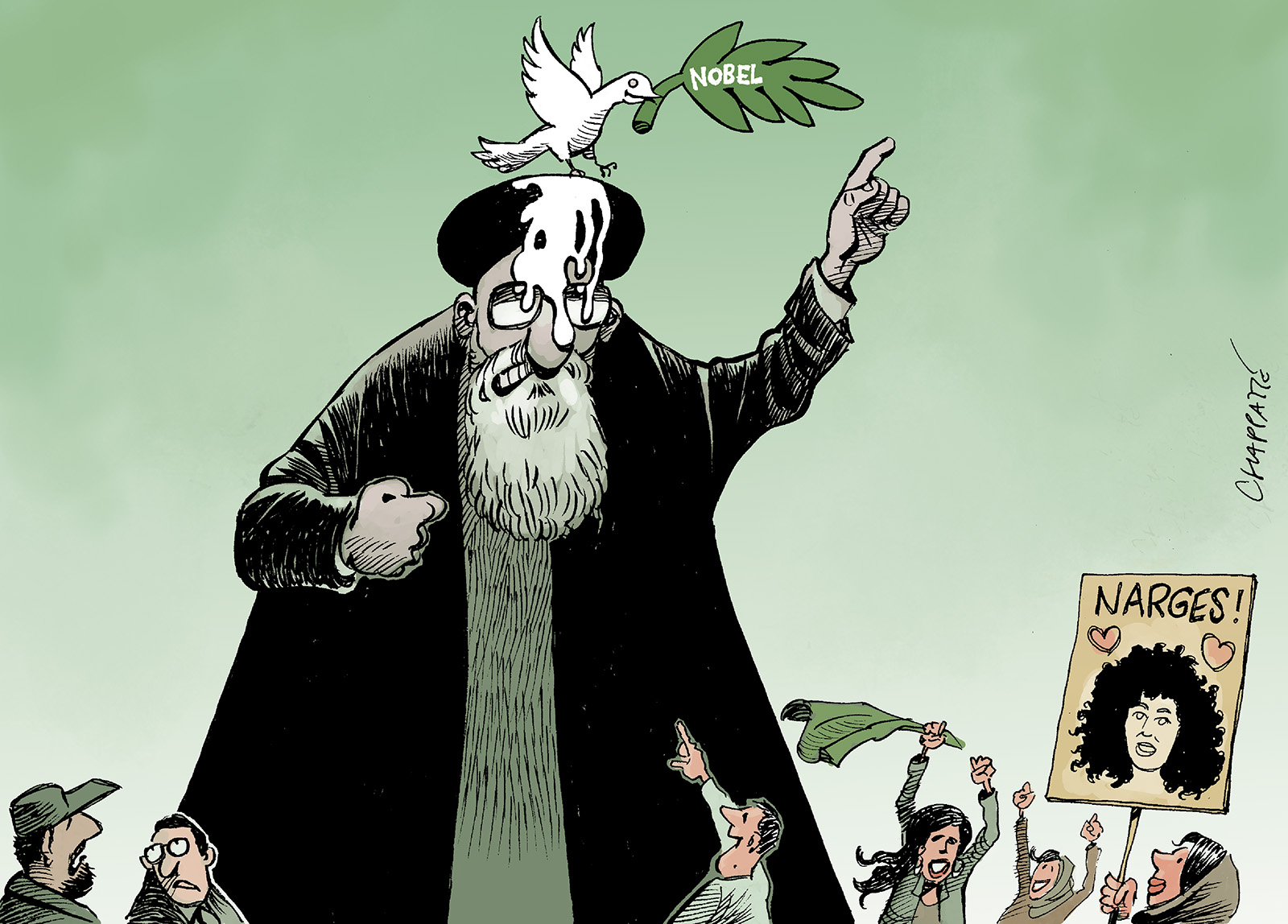 Le Nobel de la Paix au courage des Iraniennes | Globecartoon ...
