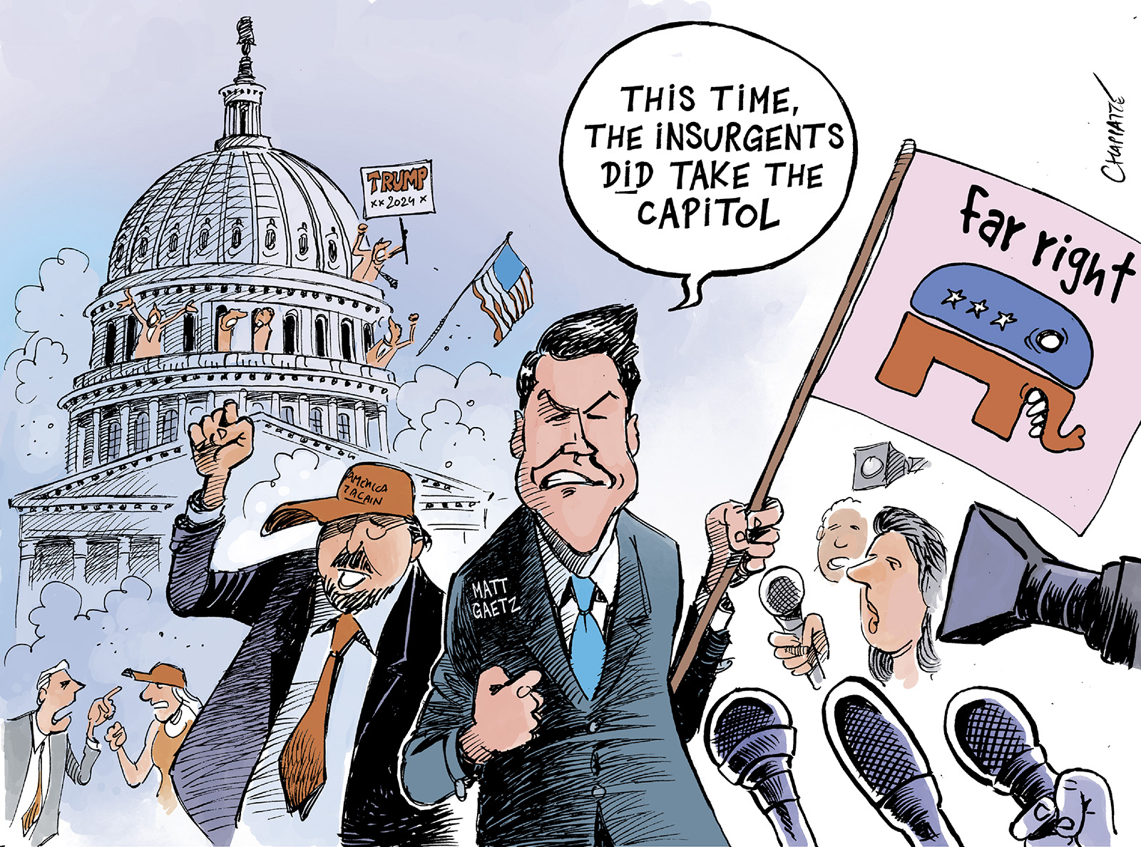 A far right insurrection in DC | Globecartoon - Political Cartoons ...