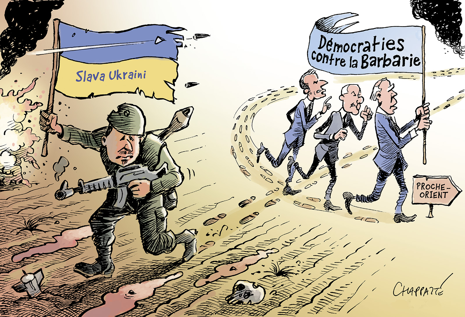 Le soutien de l’Occident | Globecartoon - Political Cartoons - Patrick ...