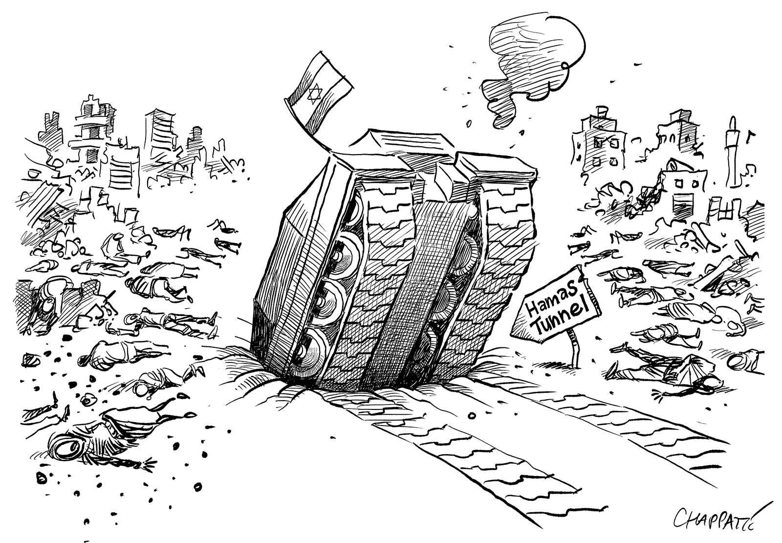 75 days of war in Gaza | Globecartoon - Political Cartoons - Patrick ...