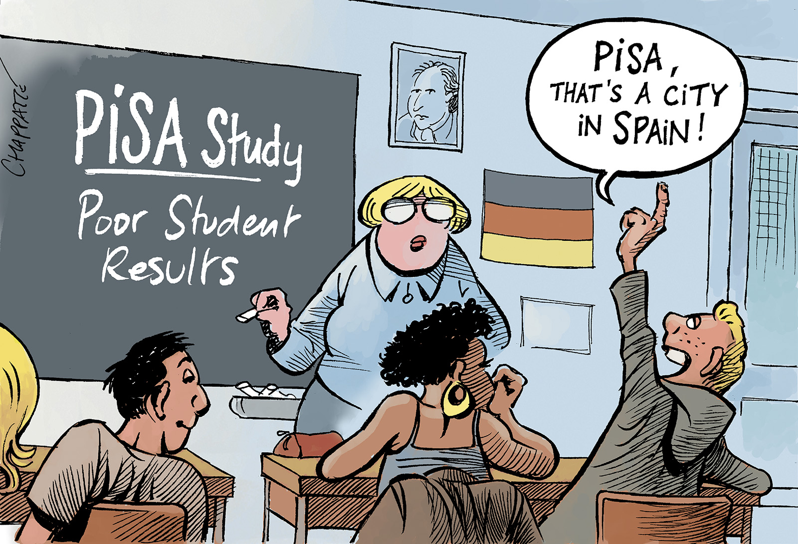 School level dropping | Globecartoon - Political Cartoons - Patrick ...