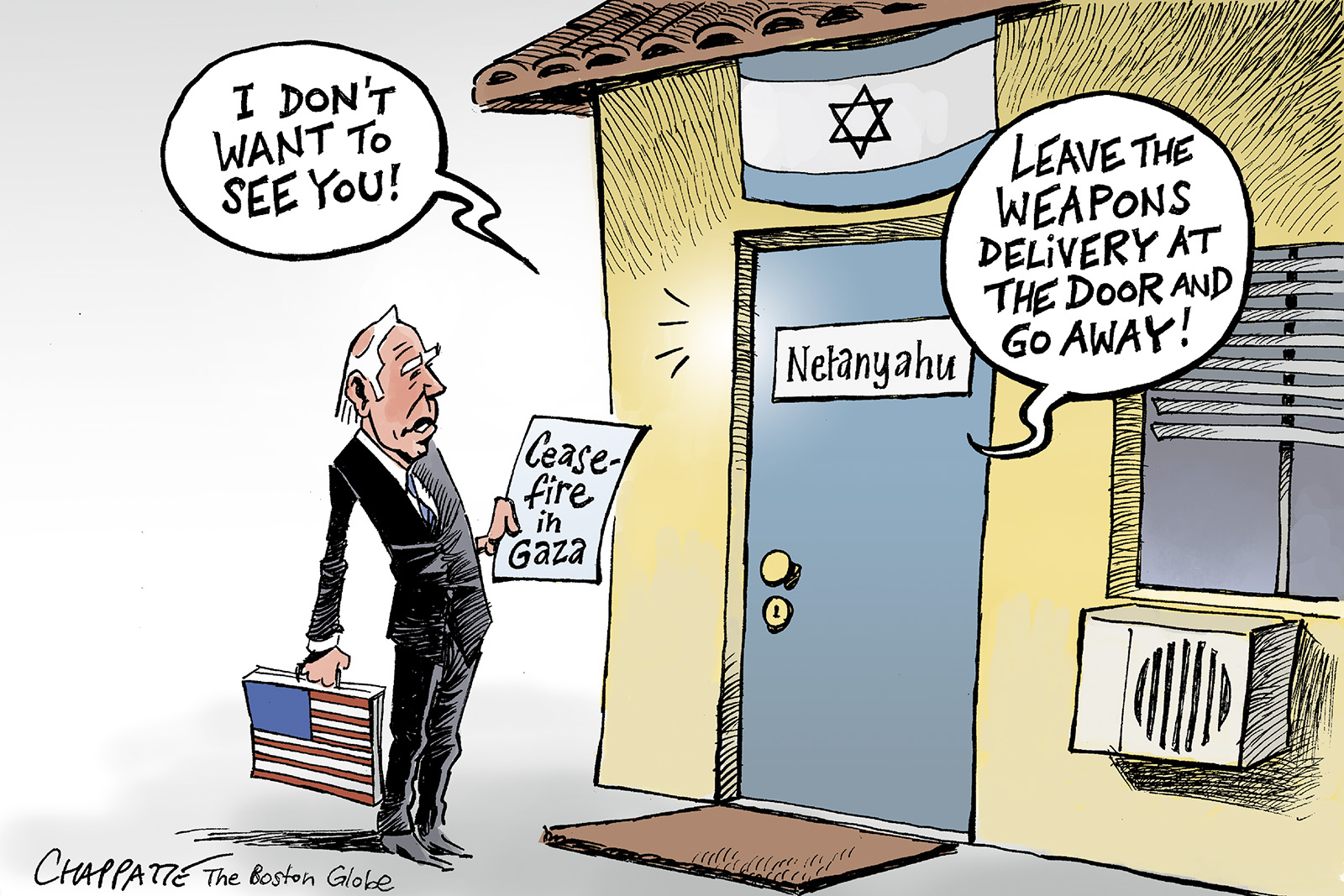 Strains between Biden and Netanyahu | Globecartoon - Political Cartoons ...