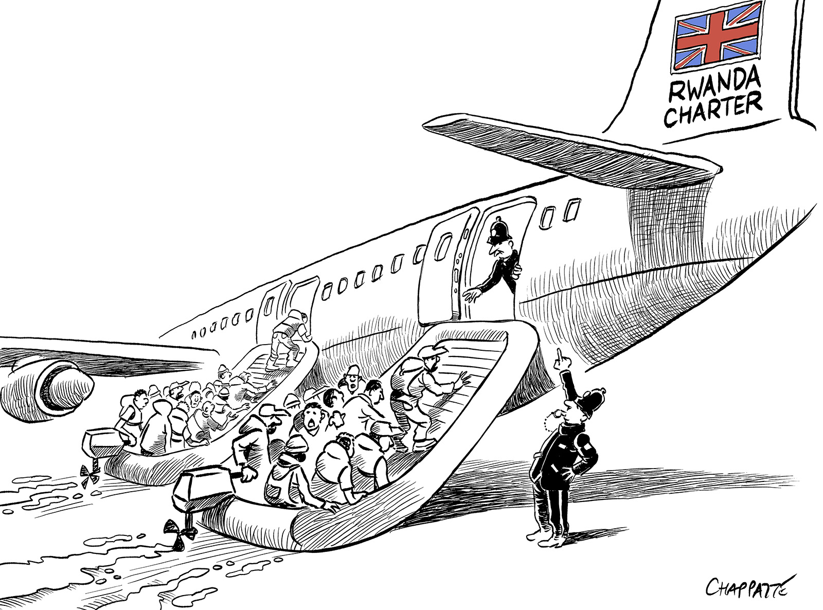 Vol direct ver le Rwanda | Globecartoon - Political Cartoons - Patrick ...