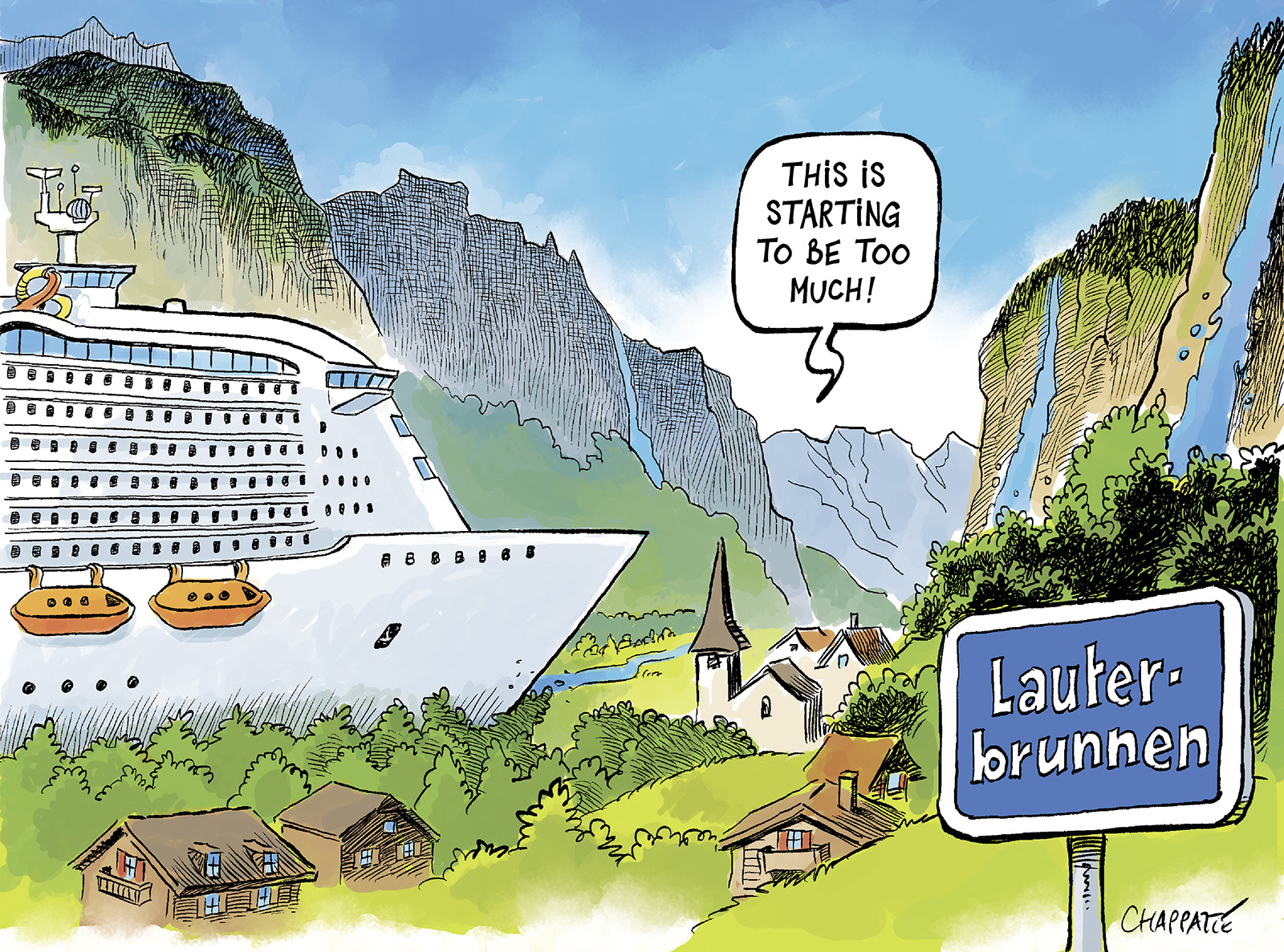 Switzerland hit by overtourism | Globecartoon - Political Cartoons ...