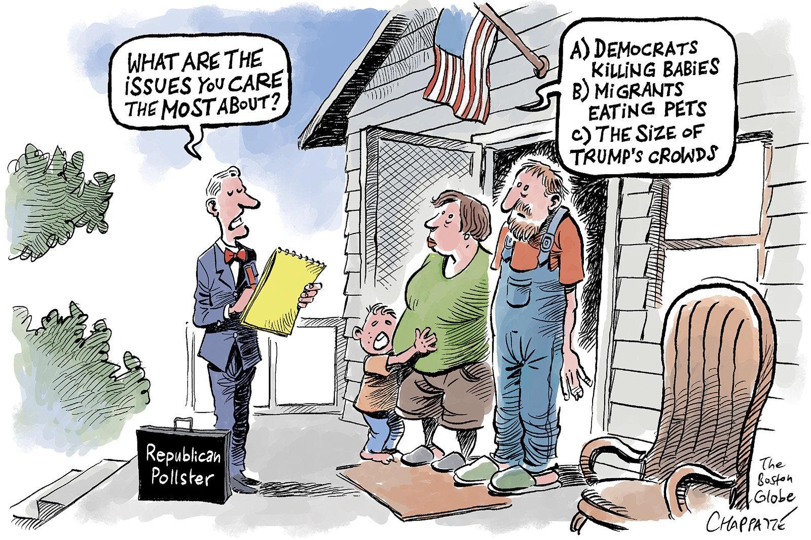 Post debate polling | Globecartoon - Political Cartoons - Patrick Chappatte