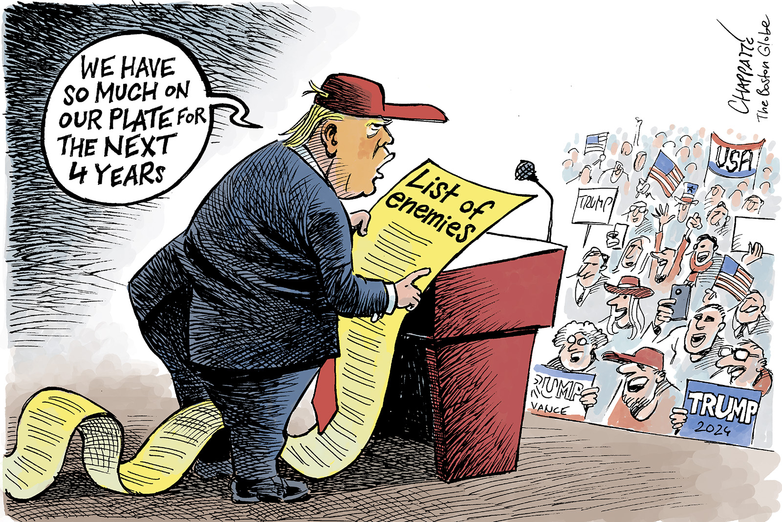 The Trump sweep | Globecartoon - Political Cartoons - Patrick Chappatte