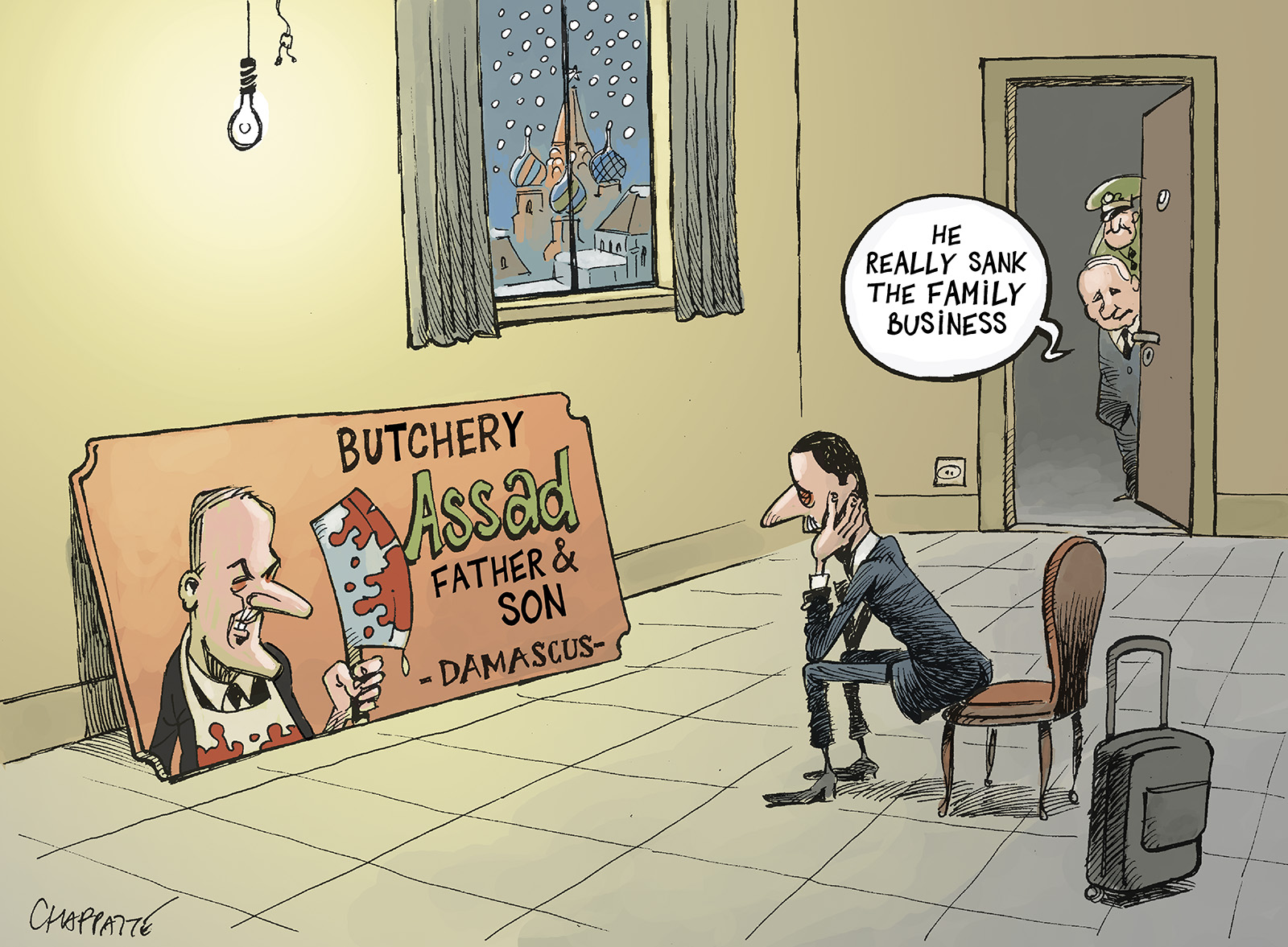 Syria: The end of a dynasty | Globecartoon - Political Cartoons ...