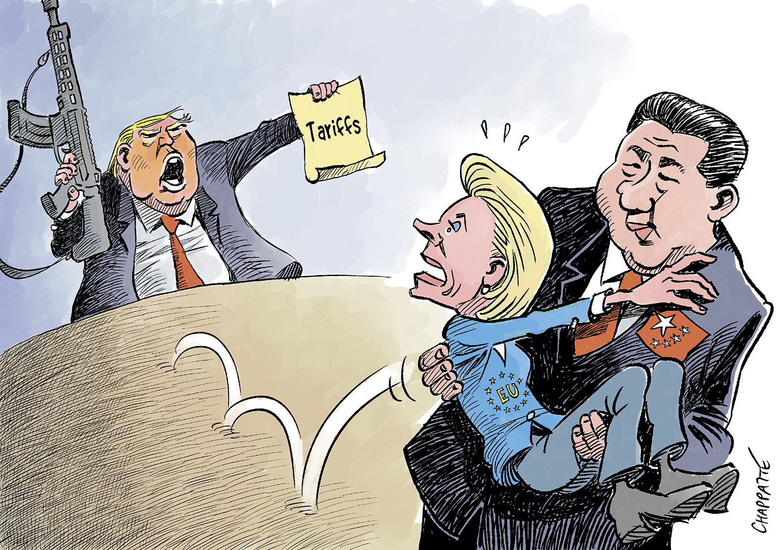 When trump picks at his allies | Globecartoon - Political Cartoons ...