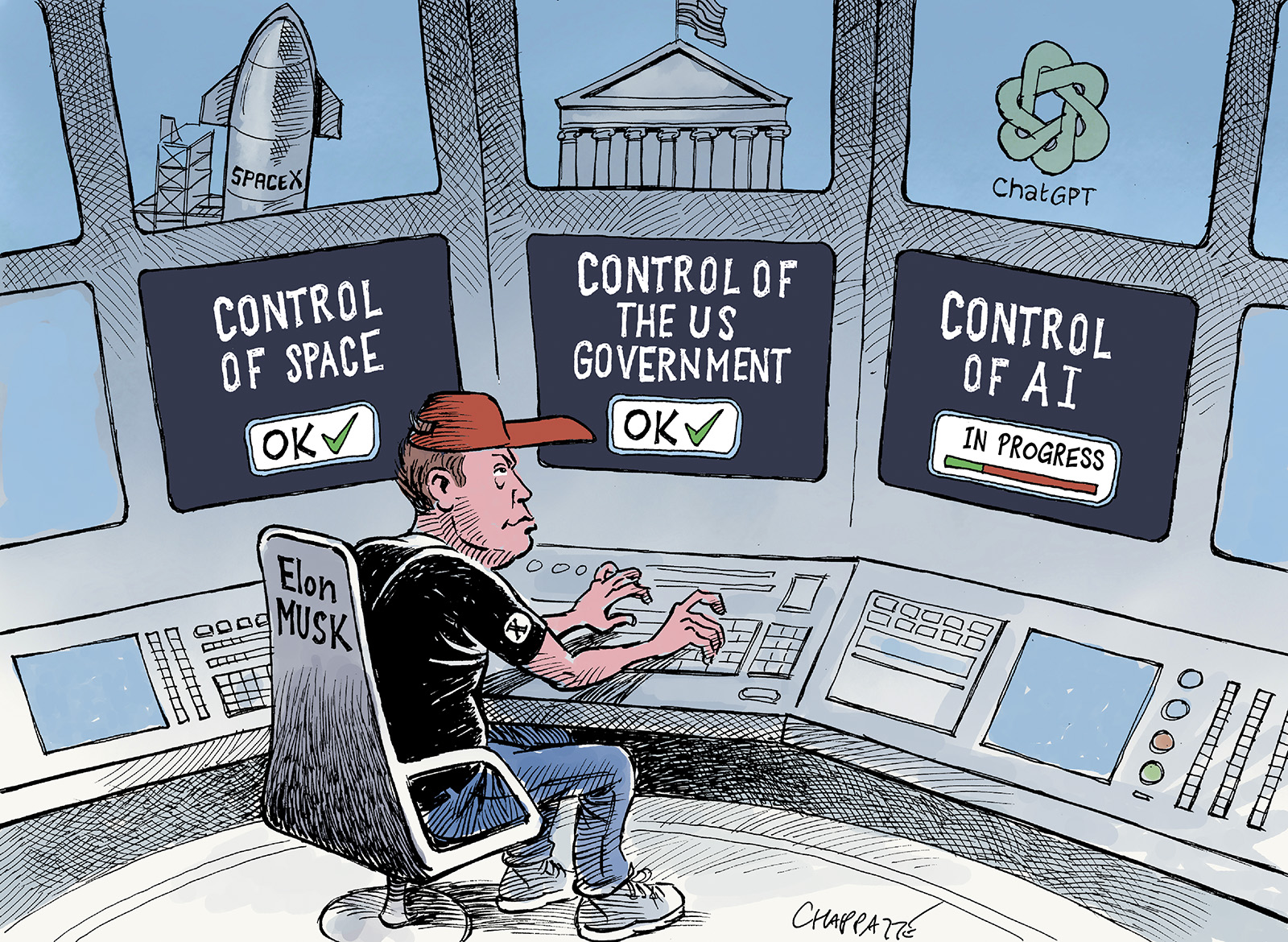 Elon Musk is after ChatGPT | Globecartoon - Political Cartoons ...