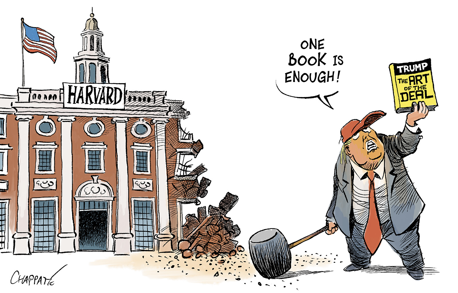 Harvard attacked | Globecartoon - Political Cartoons - Patrick Chappatte