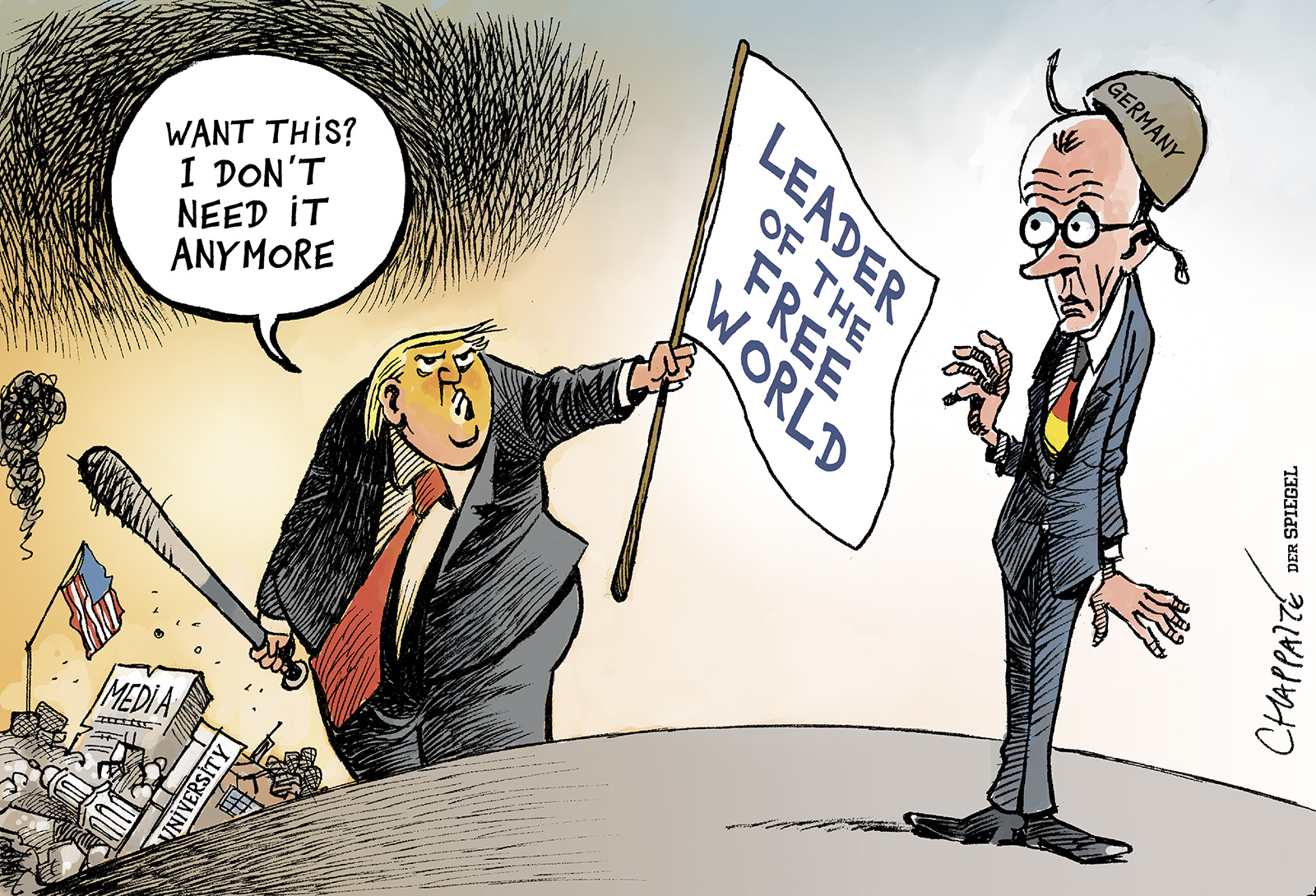 Germany takes the helm | Globecartoon - Political Cartoons - Patrick ...