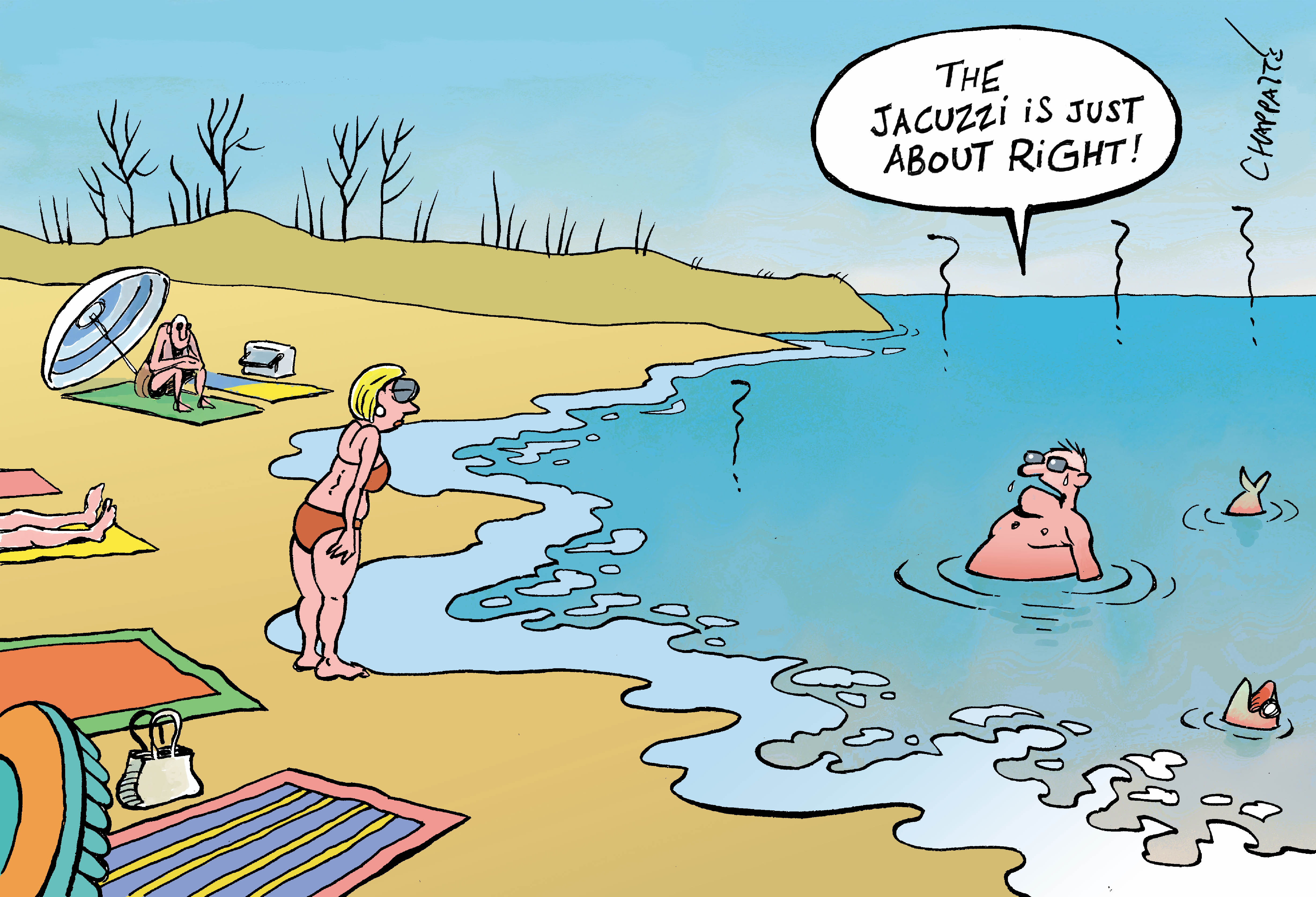 Record high sea temperatures | Globecartoon - Political Cartoons ...