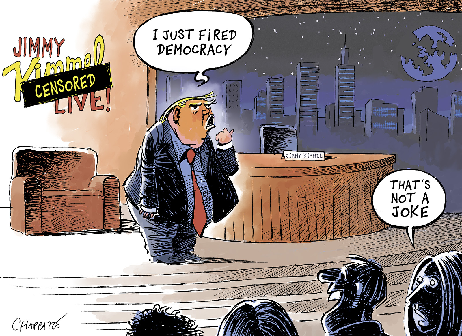 Jimmy Kimmel canceled | Globecartoon - Political Cartoons - Patrick ...