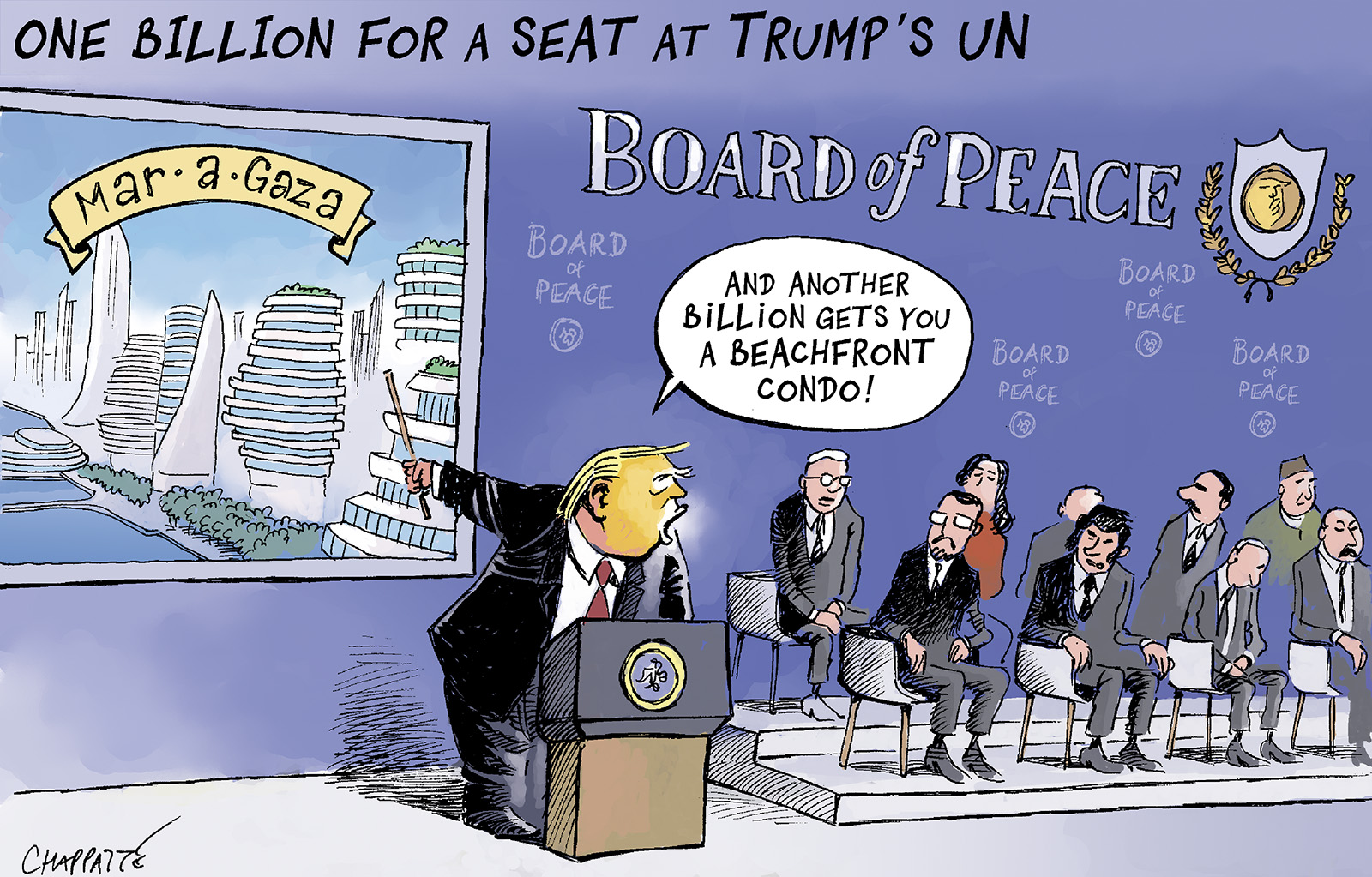 Trump introduces his own UN | Globecartoon - Political Cartoons ...