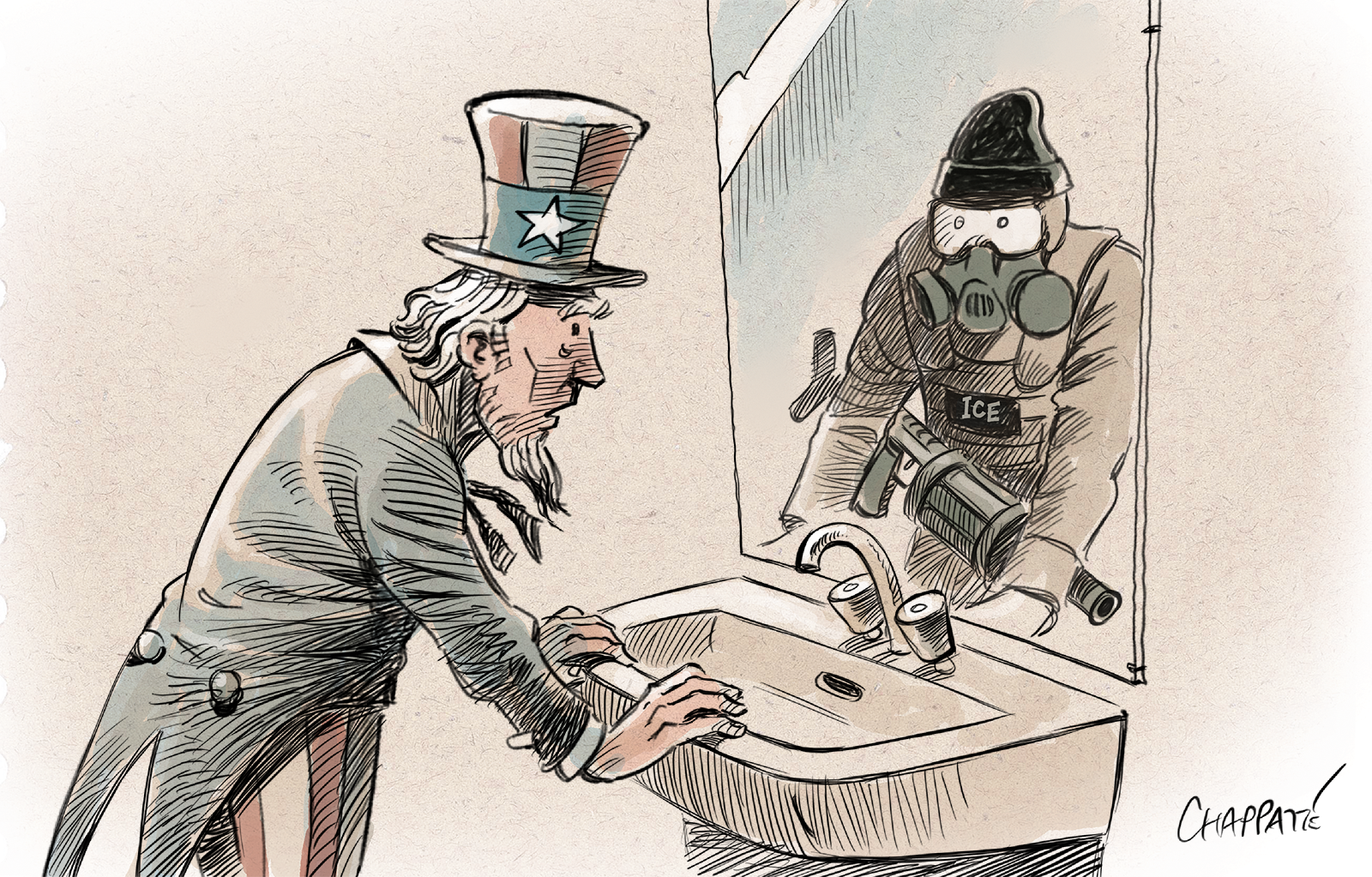 The US in its mirror | Globecartoon - Political Cartoons - Patrick ...