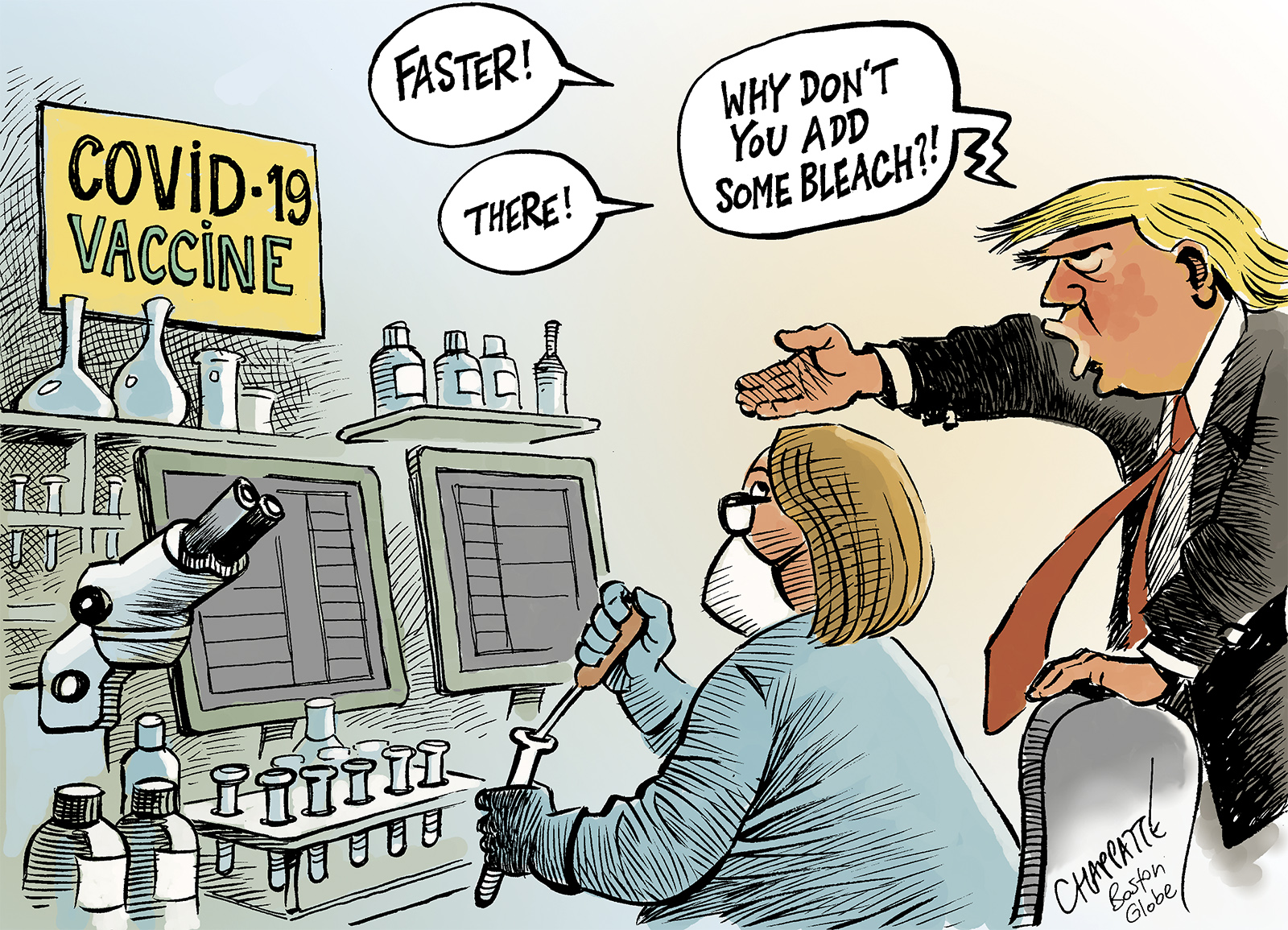 Trump meddles in vaccine race | Globecartoon - Political Cartoons ...