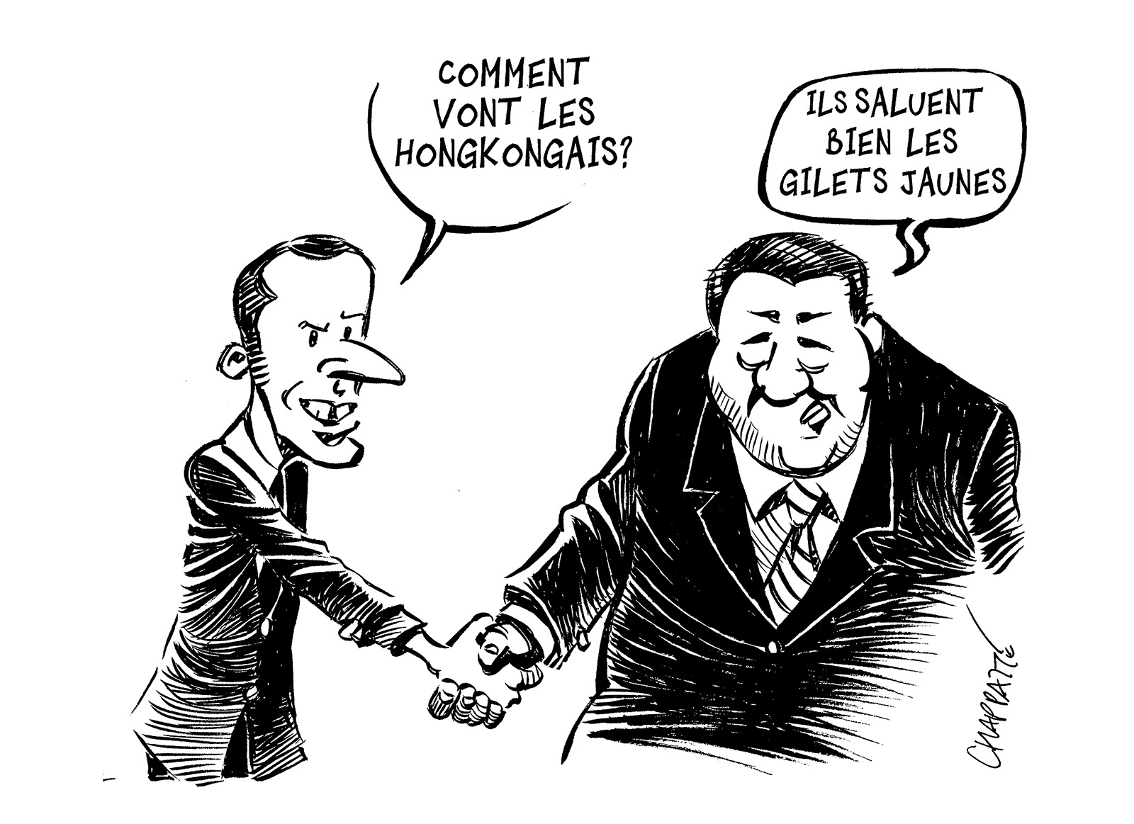 Emmanuel Macron chez Xi Jinping | Globecartoon - Political Cartoons ...