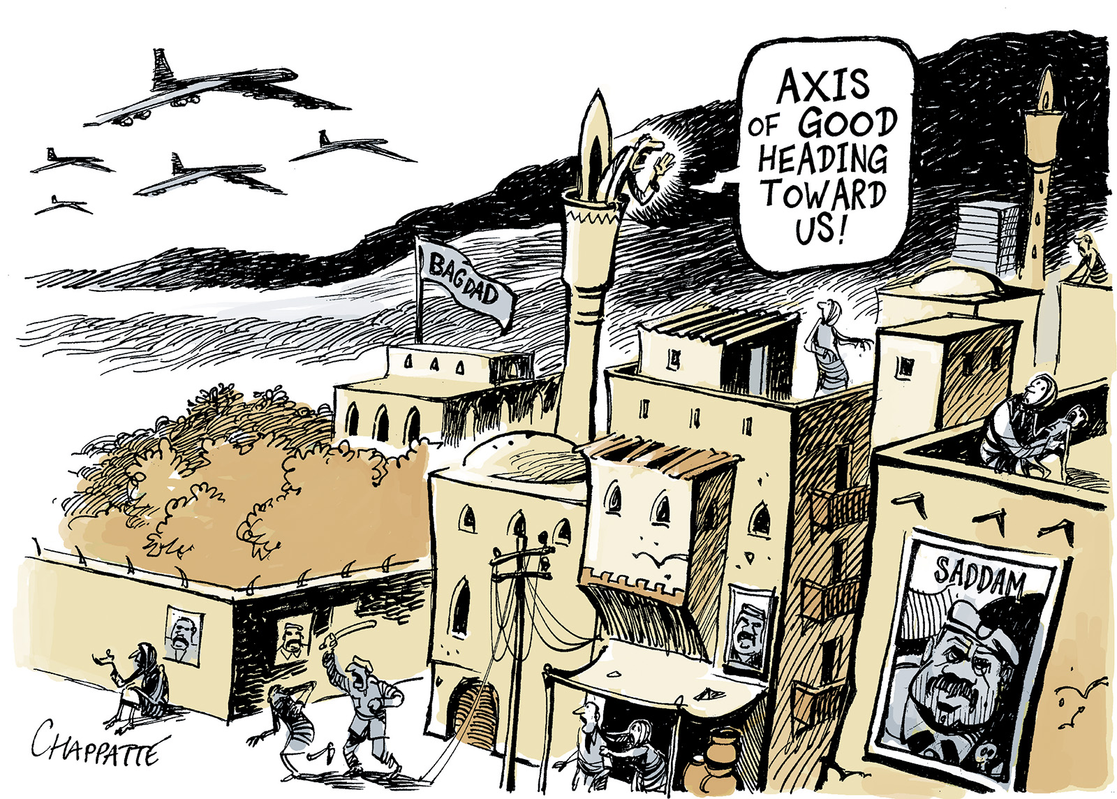 The USA about to strike Iraq | Globecartoon - Political Cartoons ...