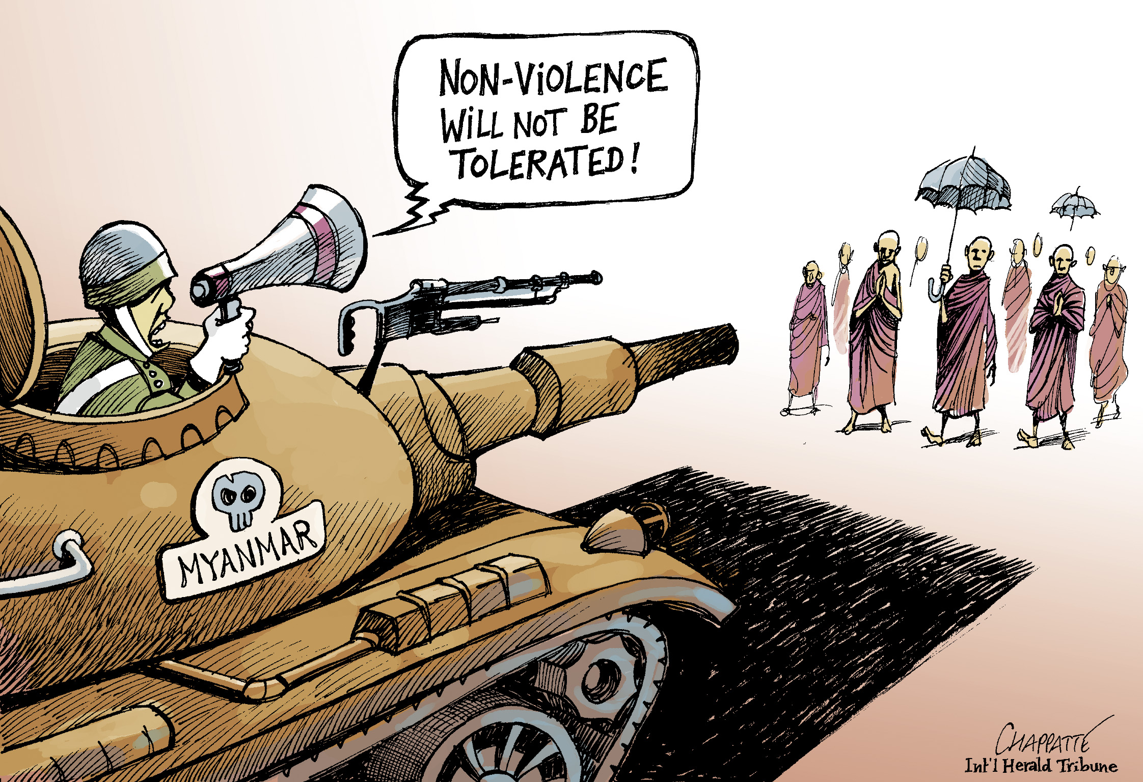 Repression in Myanmar | Globecartoon - Political Cartoons - Patrick ...