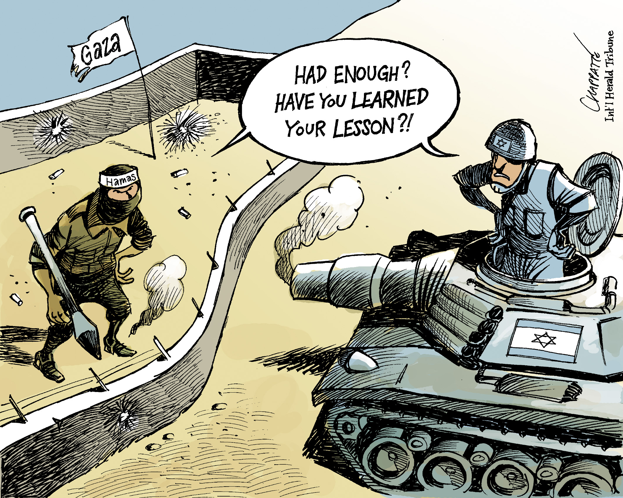 Truce between Israel and Hamas | Globecartoon - Political Cartoons ...
