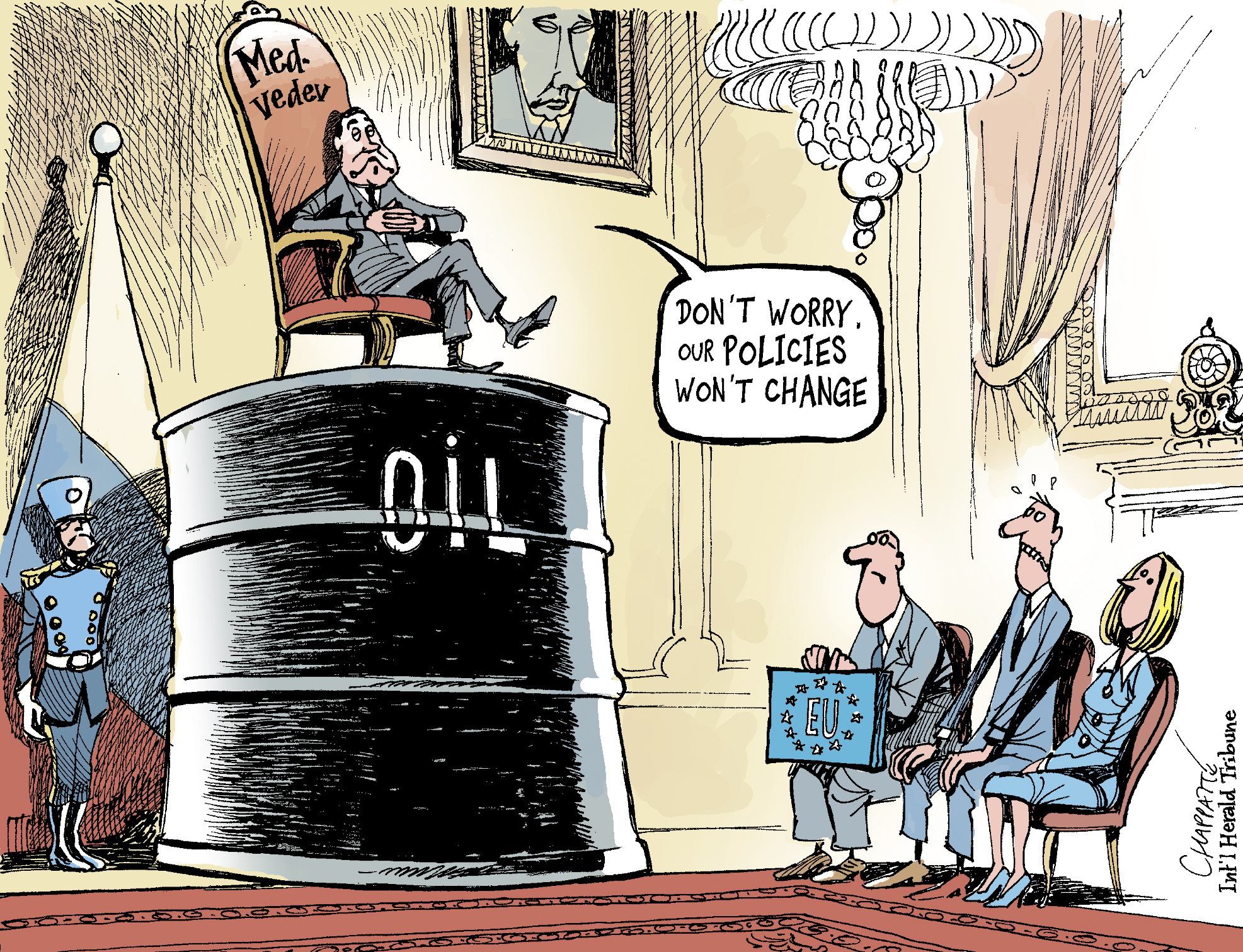 Medvedev meets EU leaders | Globecartoon - Political Cartoons - Patrick ...