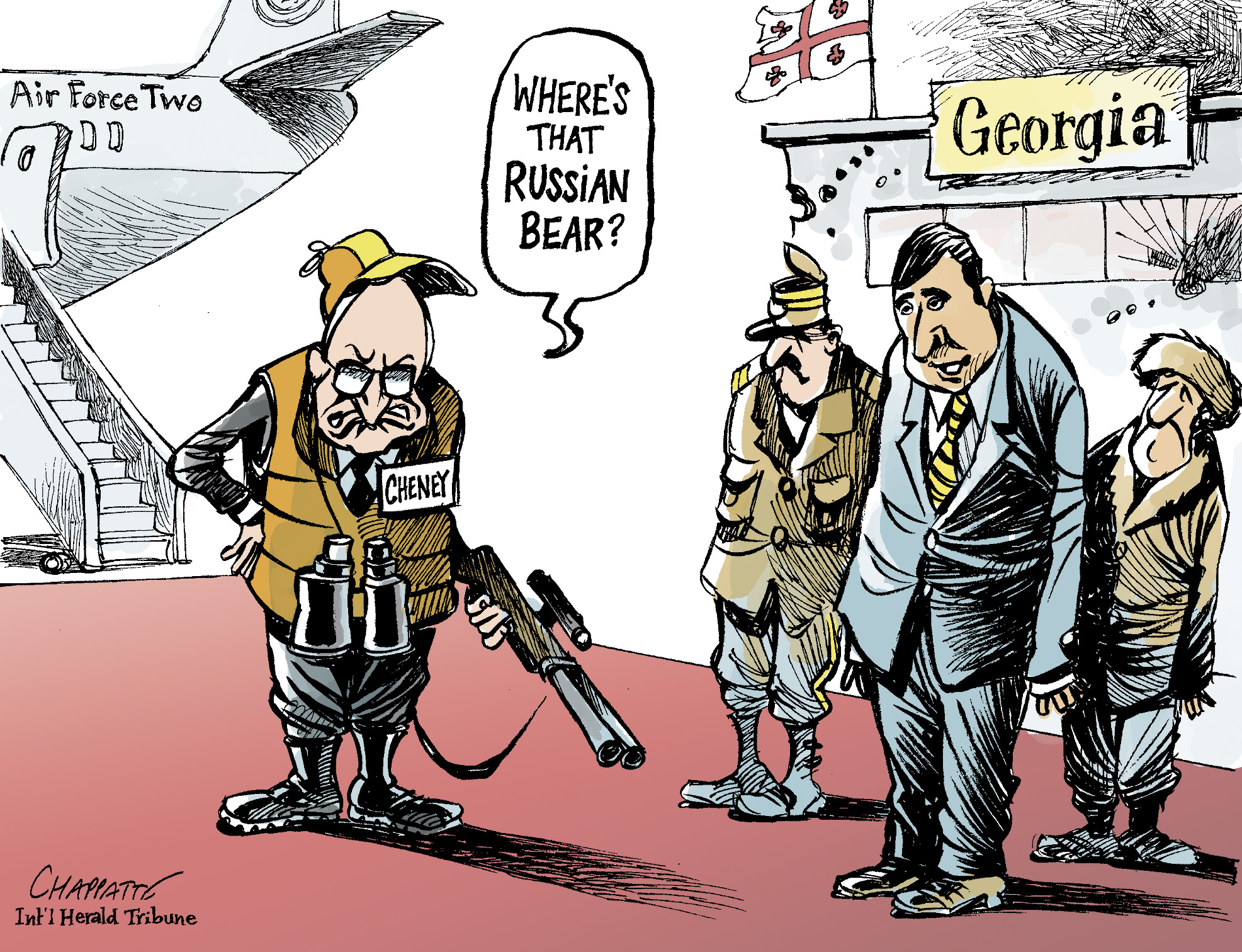 Cheney In Georgia | Globecartoon - Political Cartoons - Patrick Chappatte
