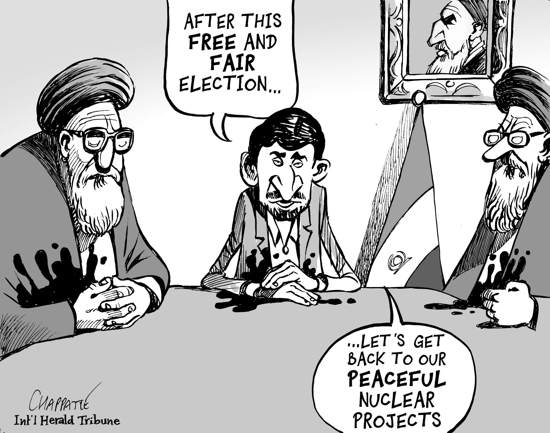 Iran Moves Forward | Globecartoon - Political Cartoons - Patrick Chappatte