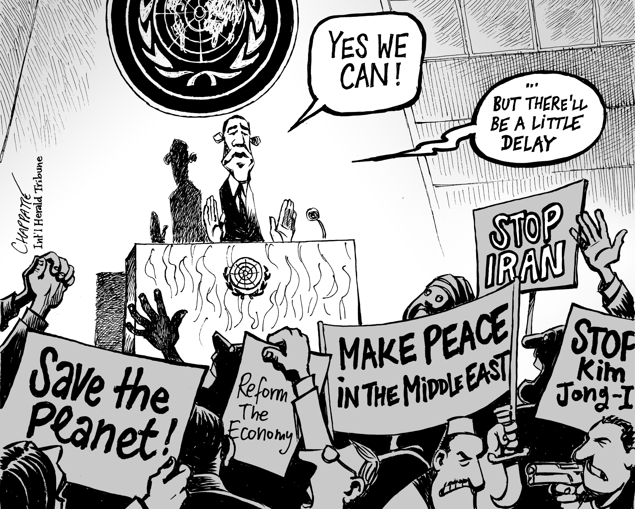 Obama at the United Nations | Globecartoon - Political Cartoons ...