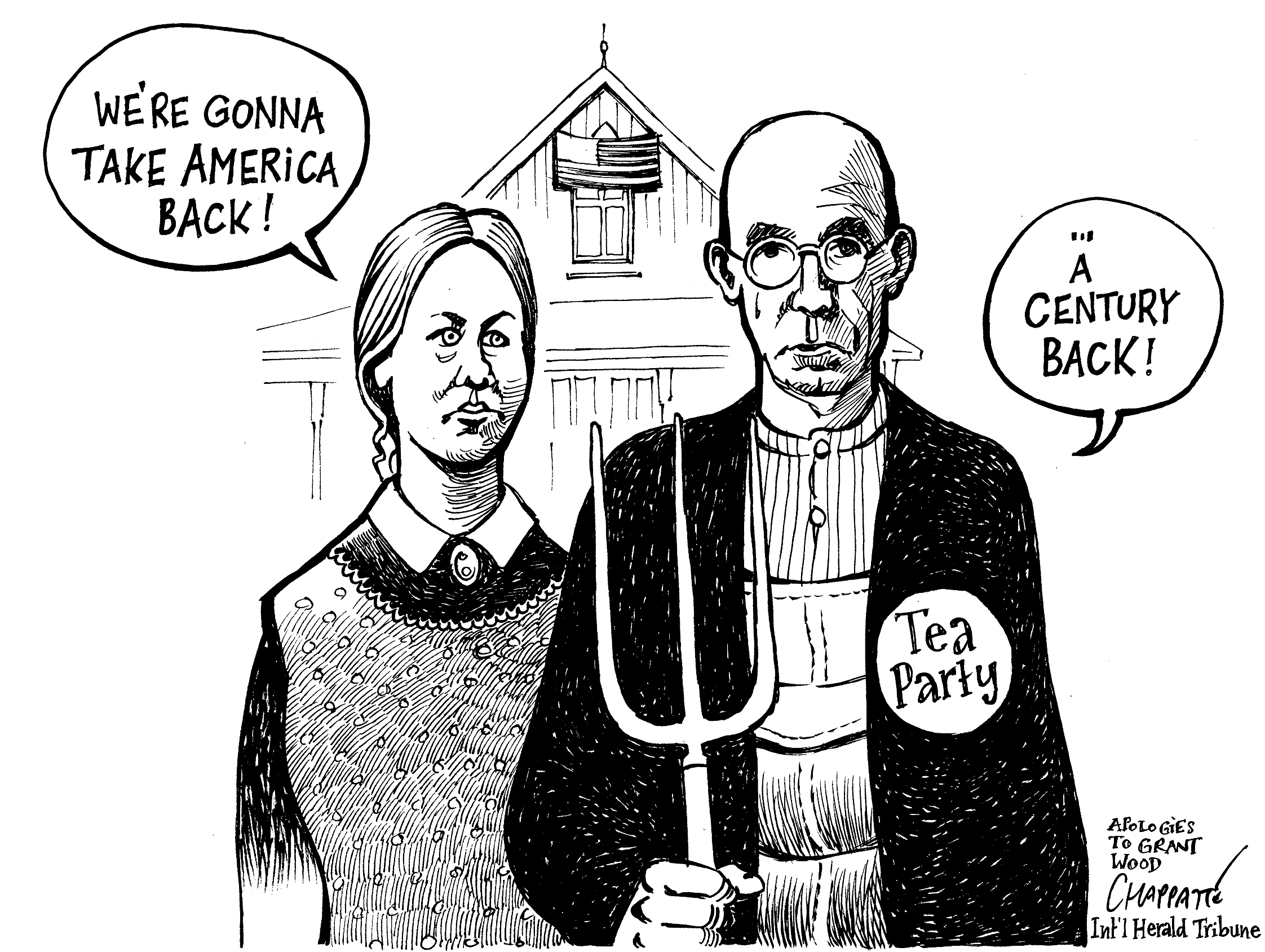 The Tea Party | Globecartoon - Political Cartoons - Patrick Chappatte