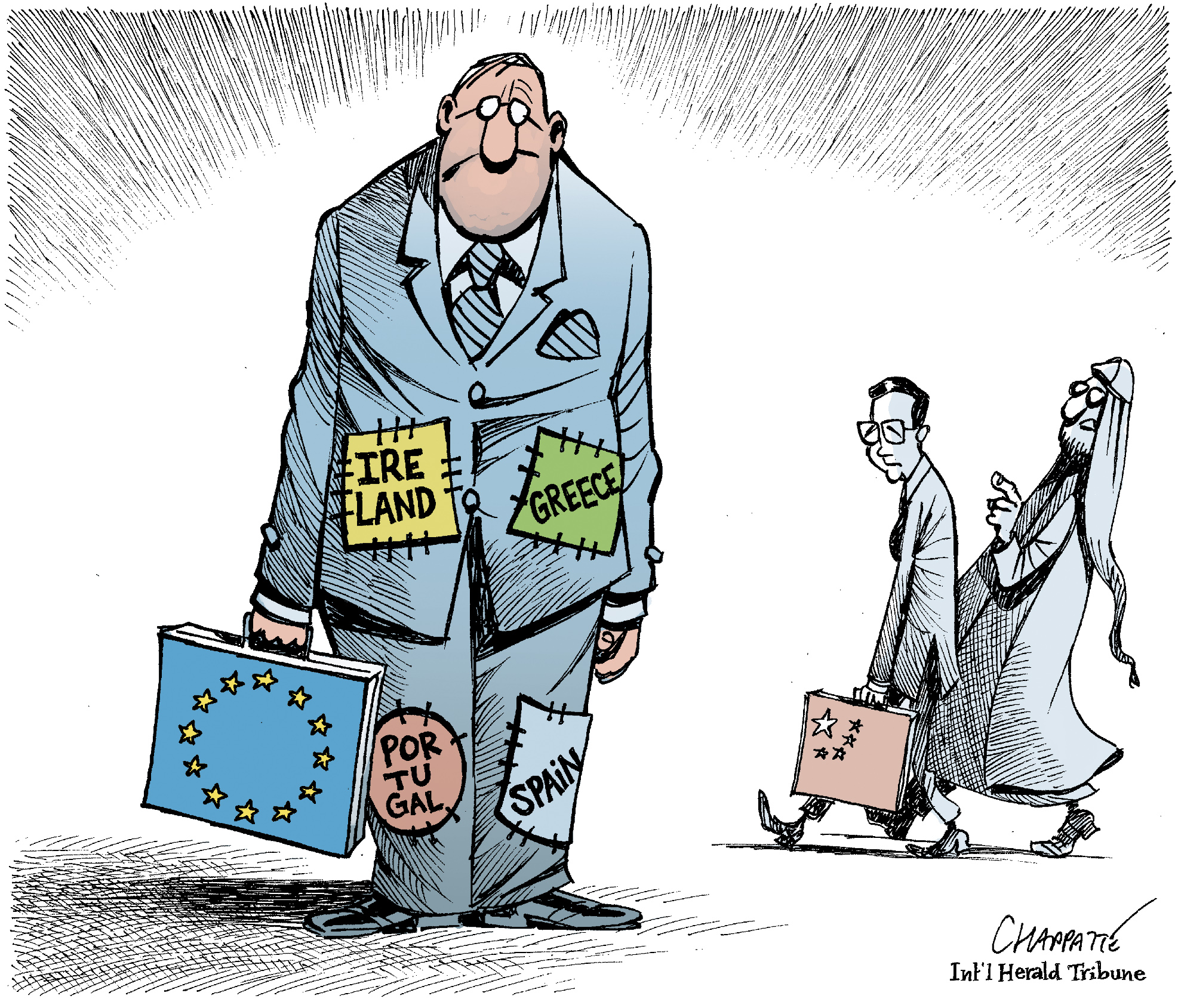 Poor Europe | Globecartoon - Political Cartoons - Patrick Chappatte