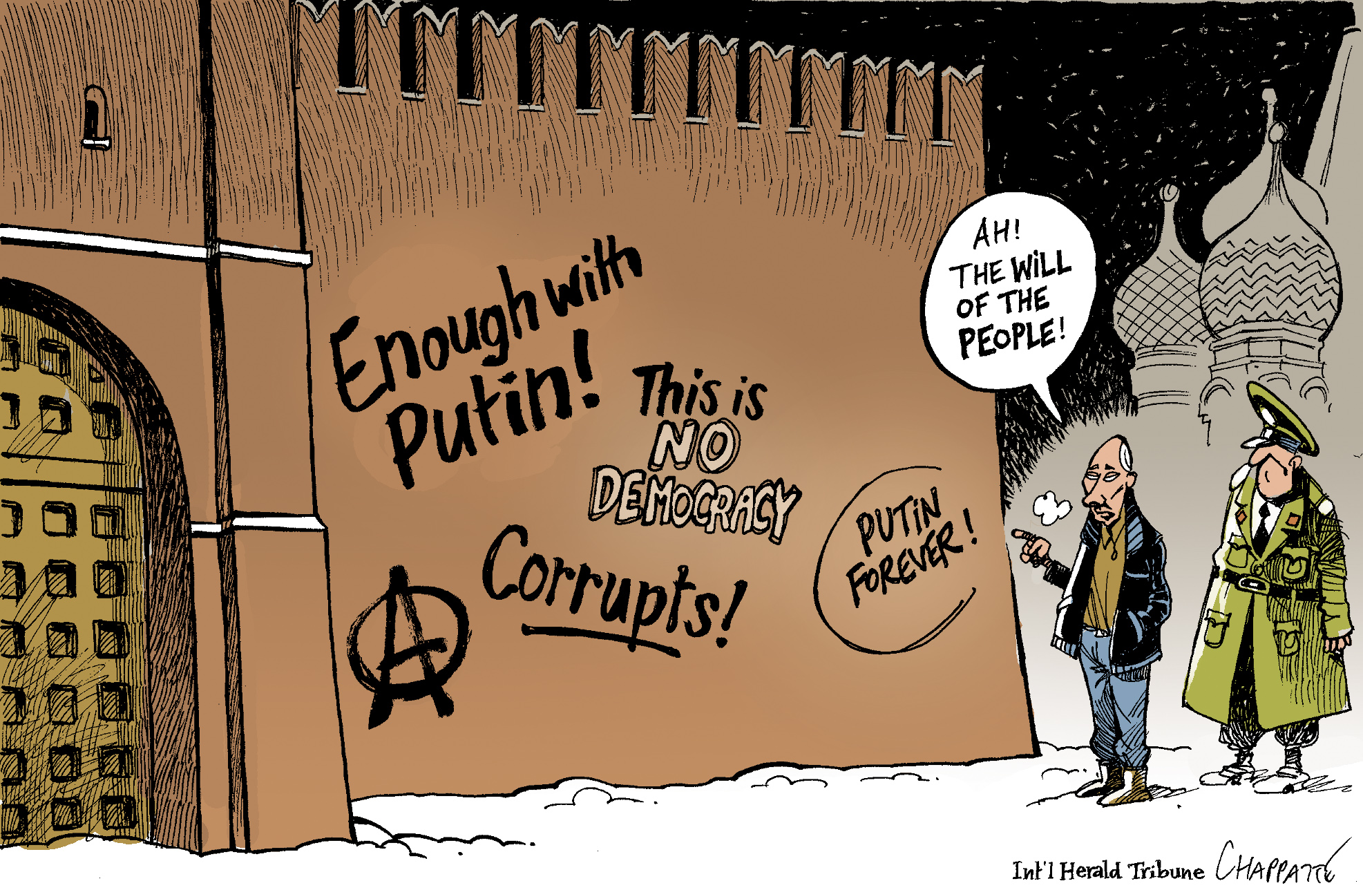 Signs of defiance against Putin | Globecartoon - Political Cartoons ...