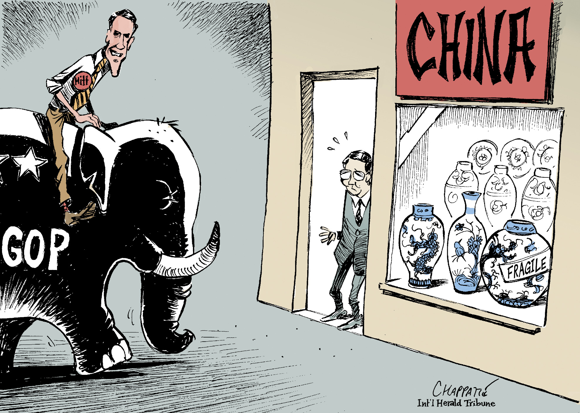 Mitt Romney and China | Globecartoon - Political Cartoons - Patrick ...