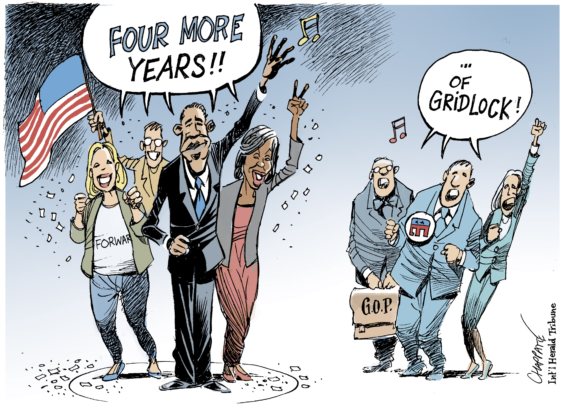 Barack Obama re-elected | Globecartoon - Political Cartoons - Patrick ...