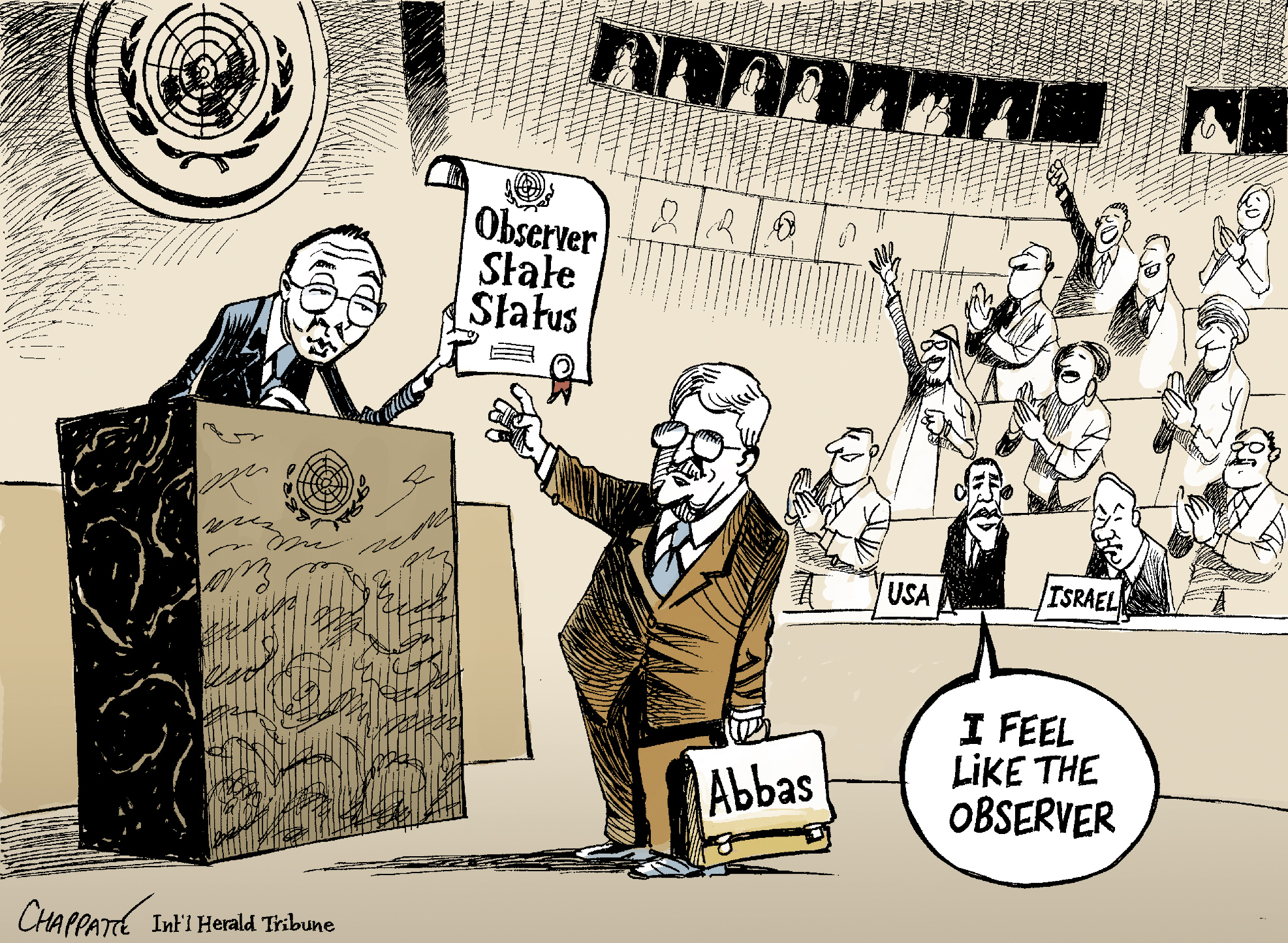 U.N. vote on Palestine | Globecartoon - Political Cartoons - Patrick ...