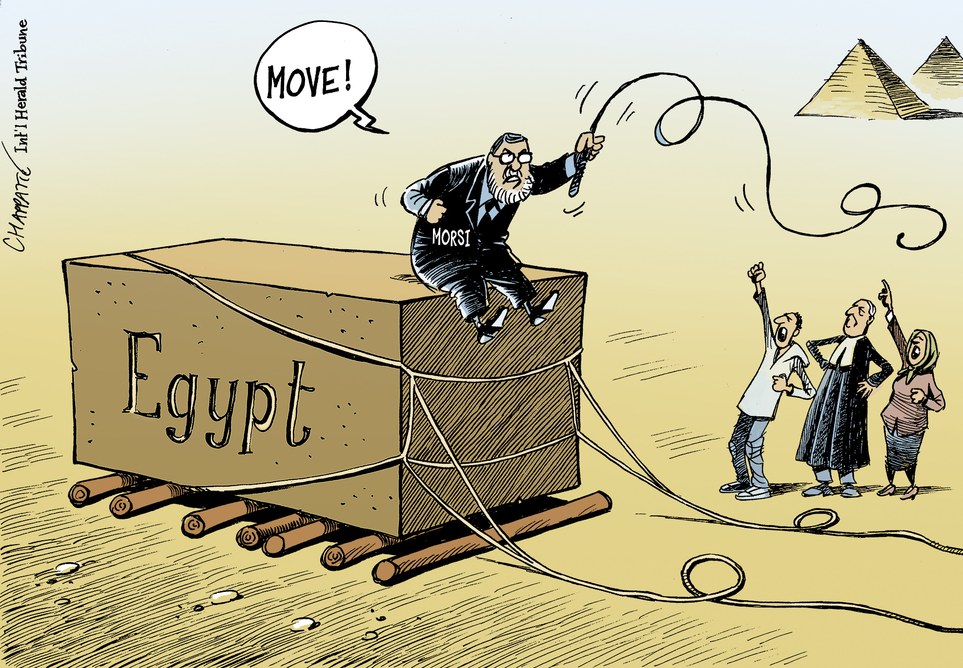 Mohamed Morsi's power grab | Globecartoon - Political Cartoons ...