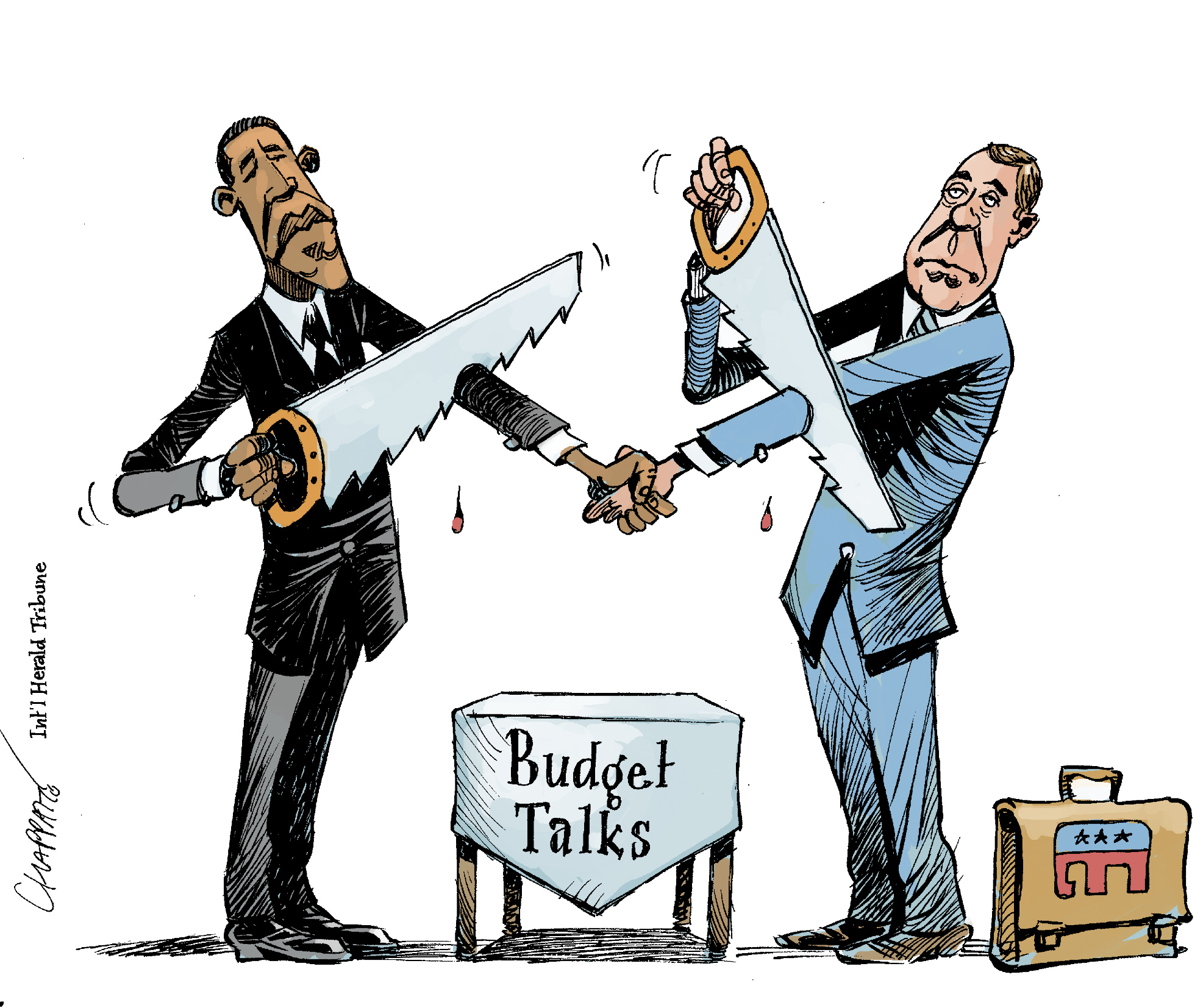 U.S. Budget,the impossible deal | Globecartoon - Political Cartoons ...