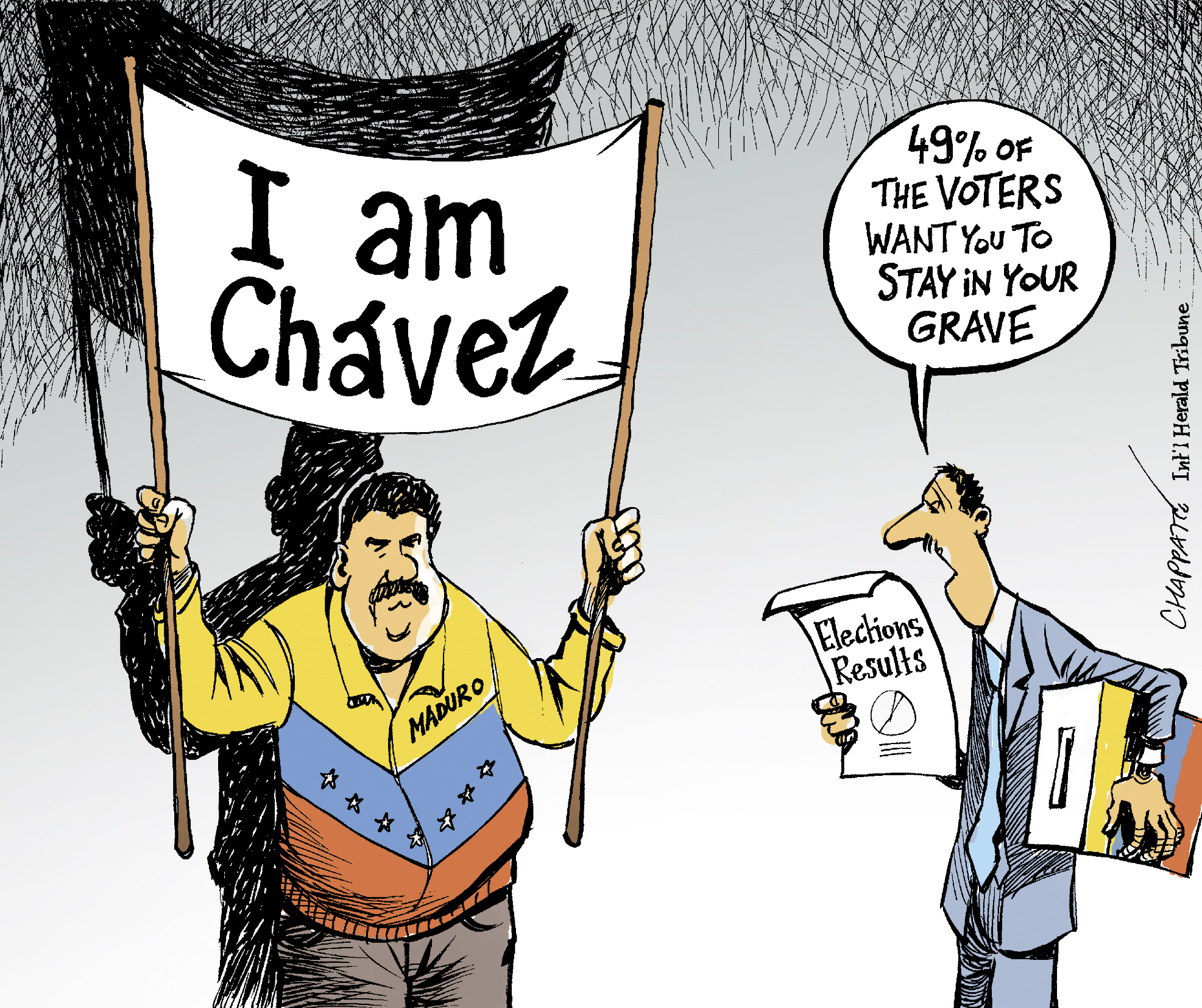 A very close Venezuelan election | Globecartoon - Political Cartoons ...