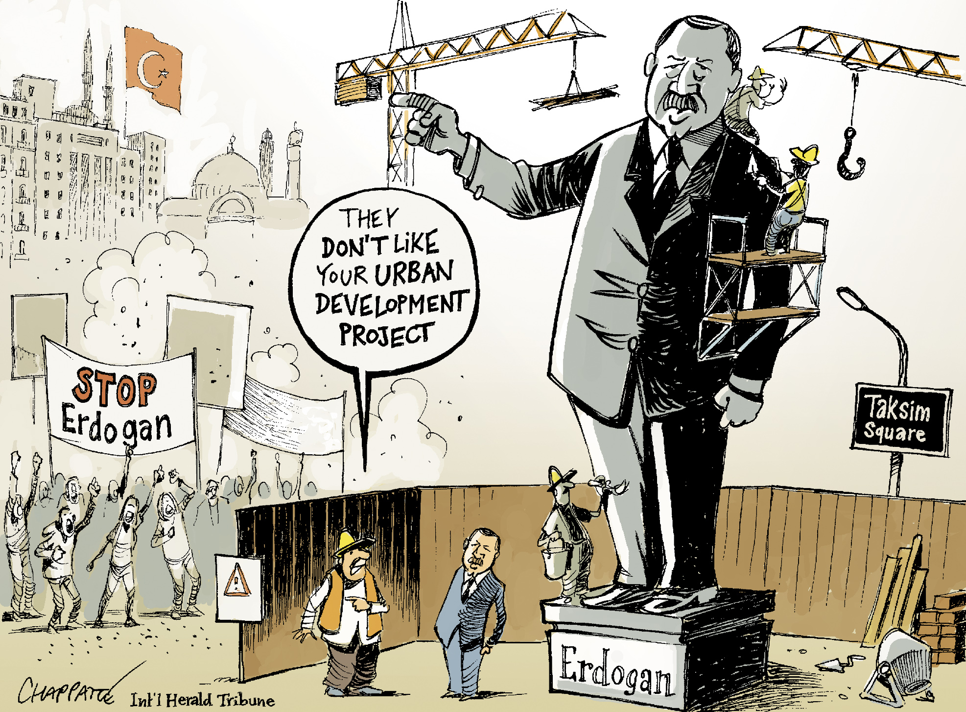 Protests in Turkey | Globecartoon - Political Cartoons - Patrick Chappatte